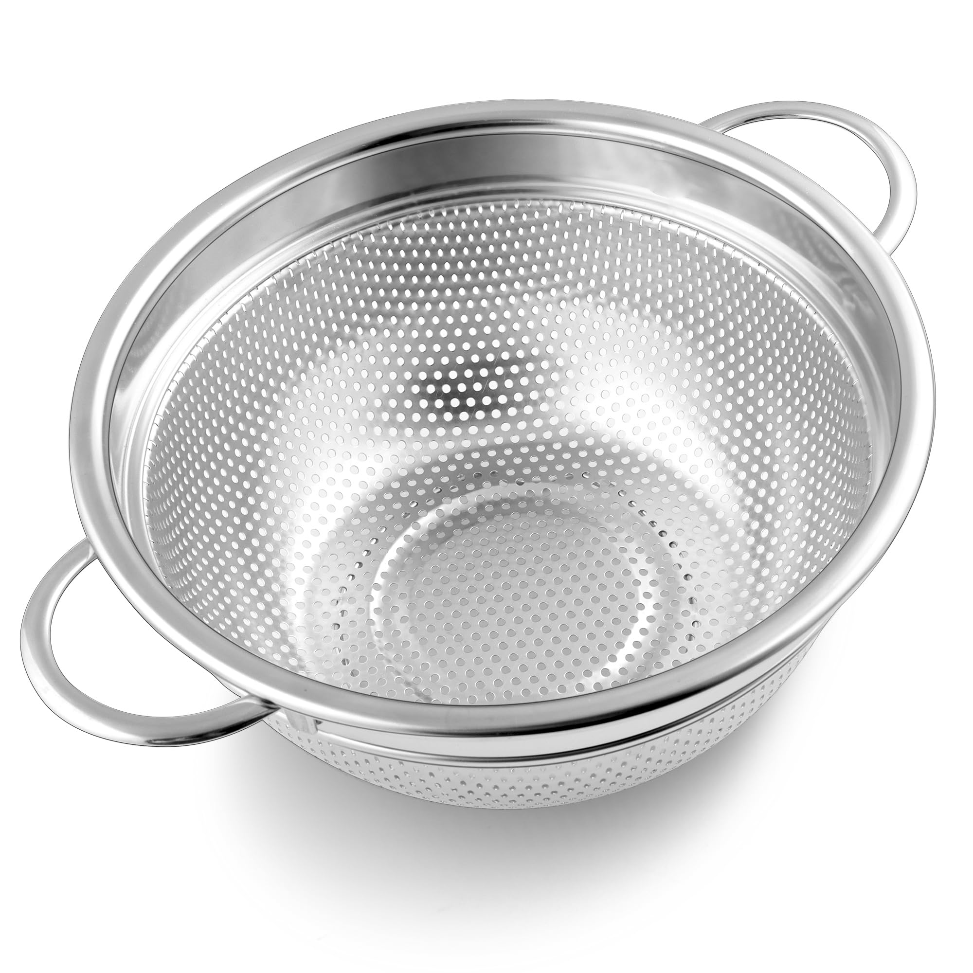 Herogo Stainless Steel Colander 20cm, Micro-Perforated Metal Colanders ...