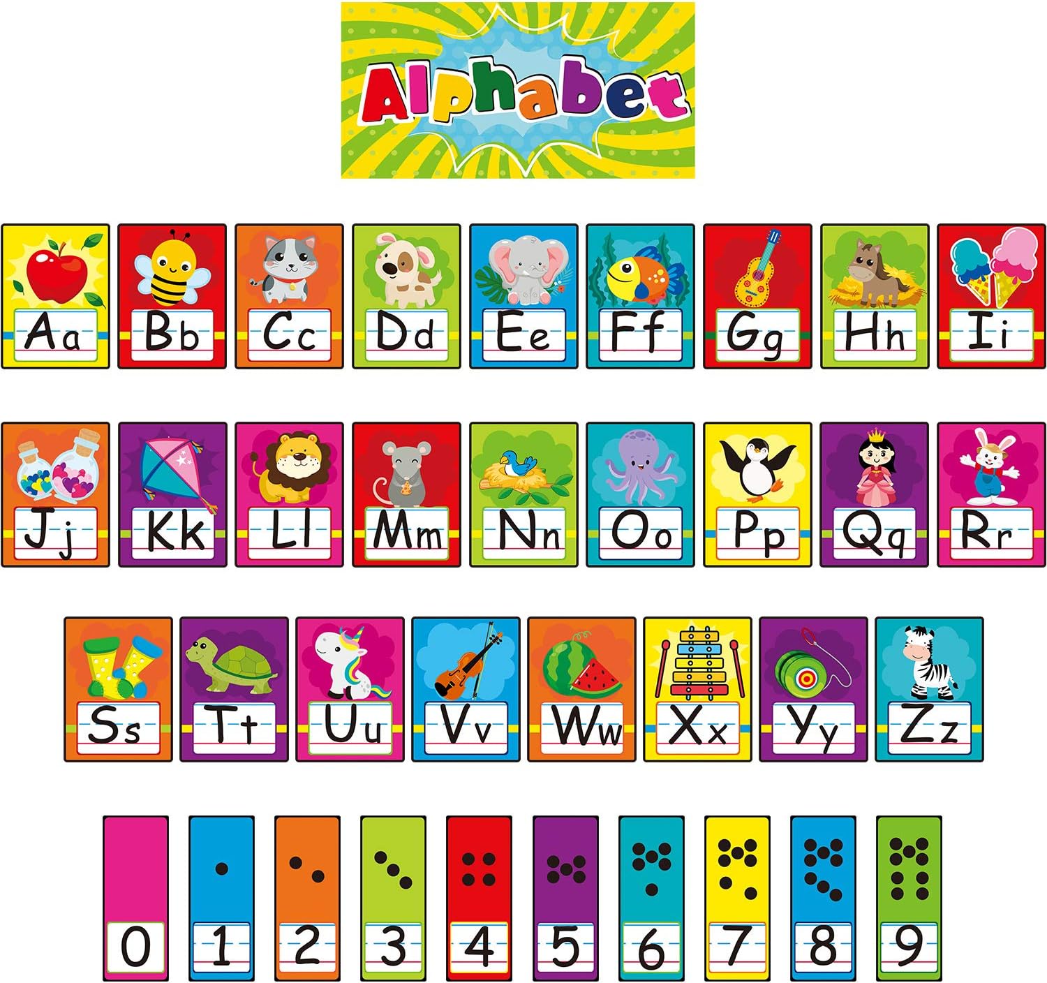 Amazon.com : Fulmoon 125 Pcs Classroom Bulletin Board Decoration Set ...