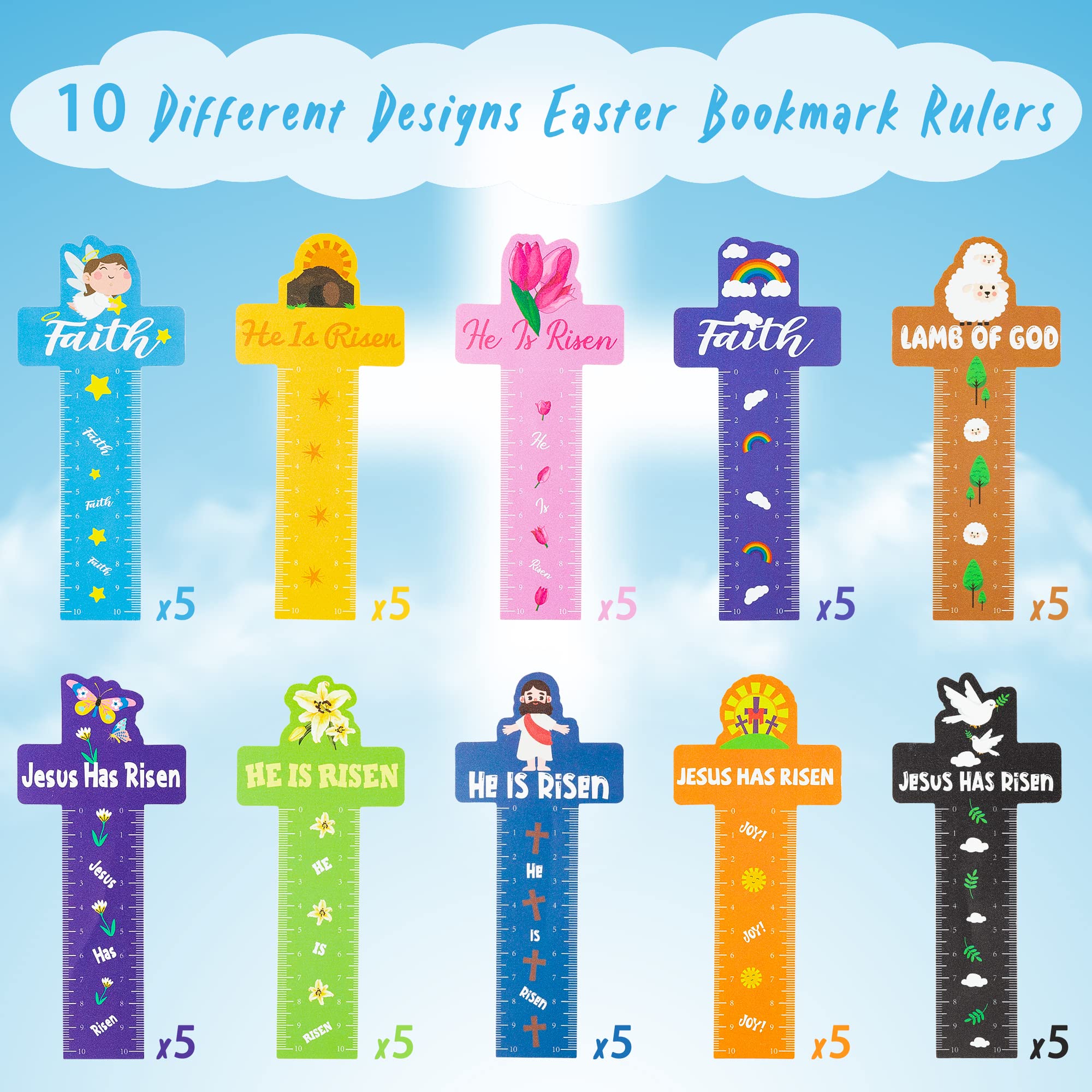 Snapklik.com : Easter Cross Bookmark Rulers - 50Pcs Jesus Cross ...