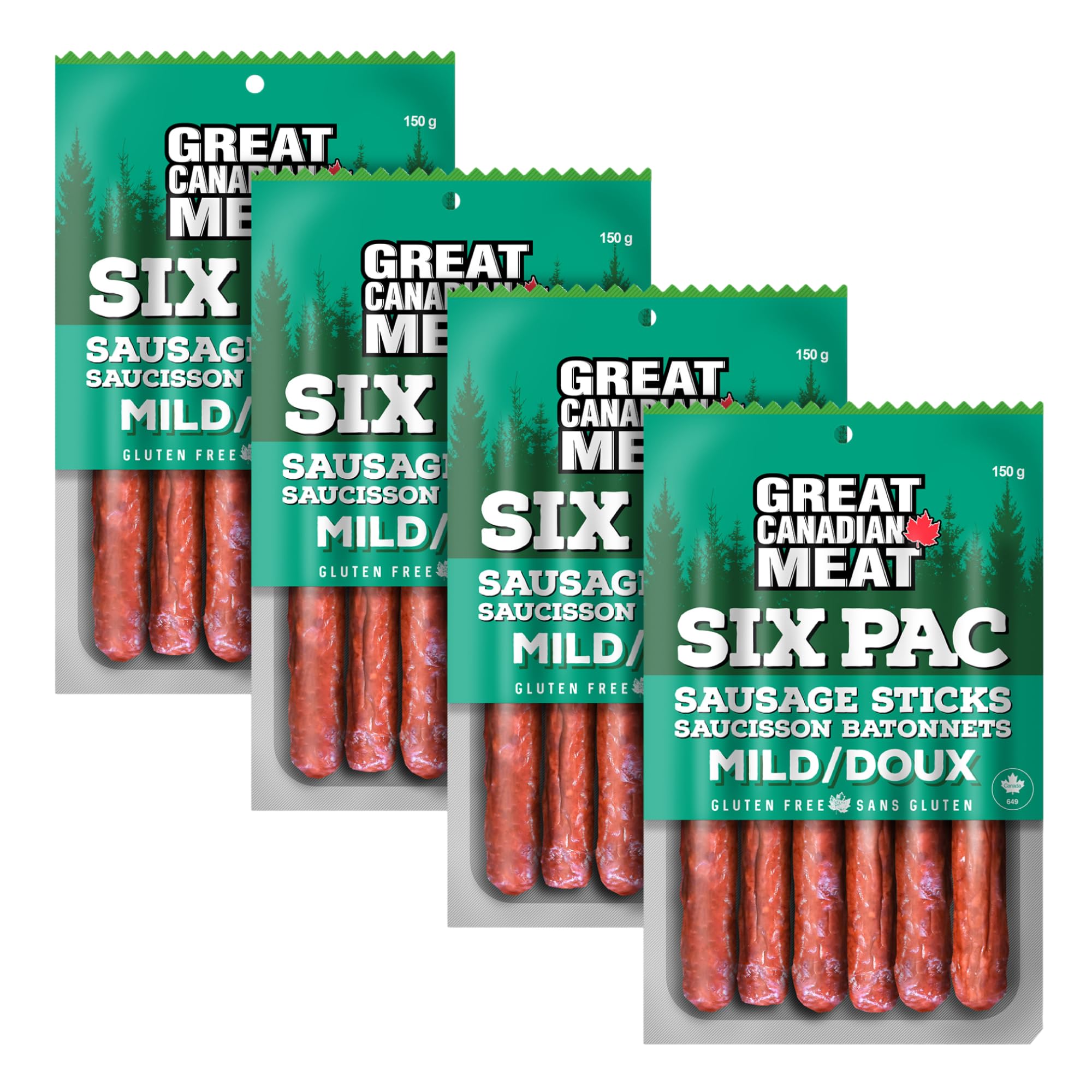 Mild Smoked Sausage Sticks - 4 Pack 4 x 150g Six Pac by Great Canadian ...