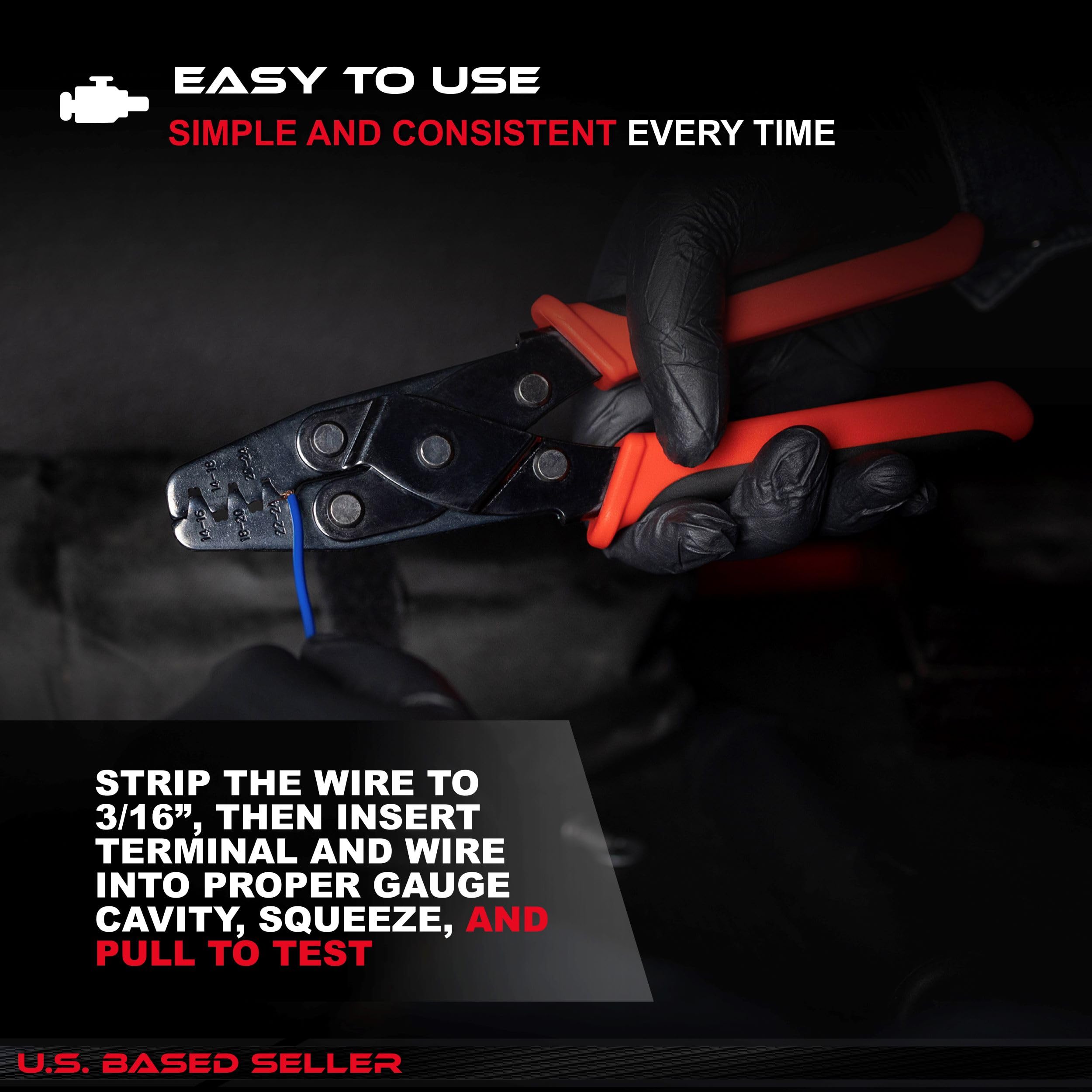 Snapklik.com : Open Barrel Crimper, Wire Crimper Tool For 14-24 Gauge ...