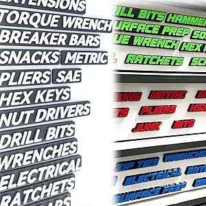 Amazon.com: 3D Toolbox Drawer Tags, Magnetic Organizer Labels, Mini ...