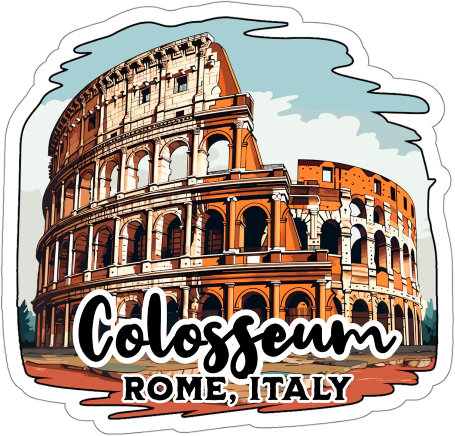 Amazon.com: Colosseo Roma (Colosseum Rome) Italy Sticker | Vinyl ...