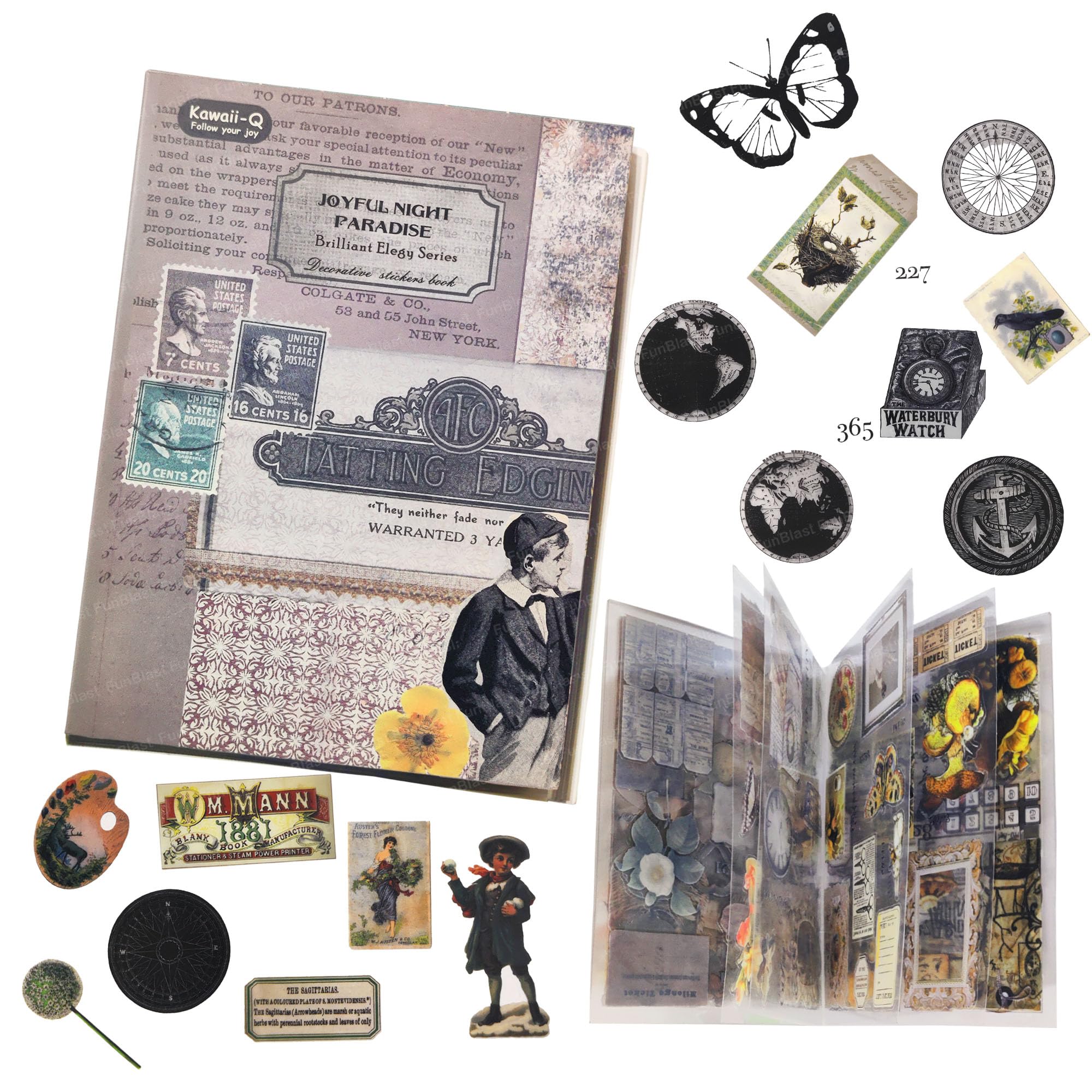 FunBlast Sticker Book Set – 20 Sheets/150+ Paper Magazine Sticker ...