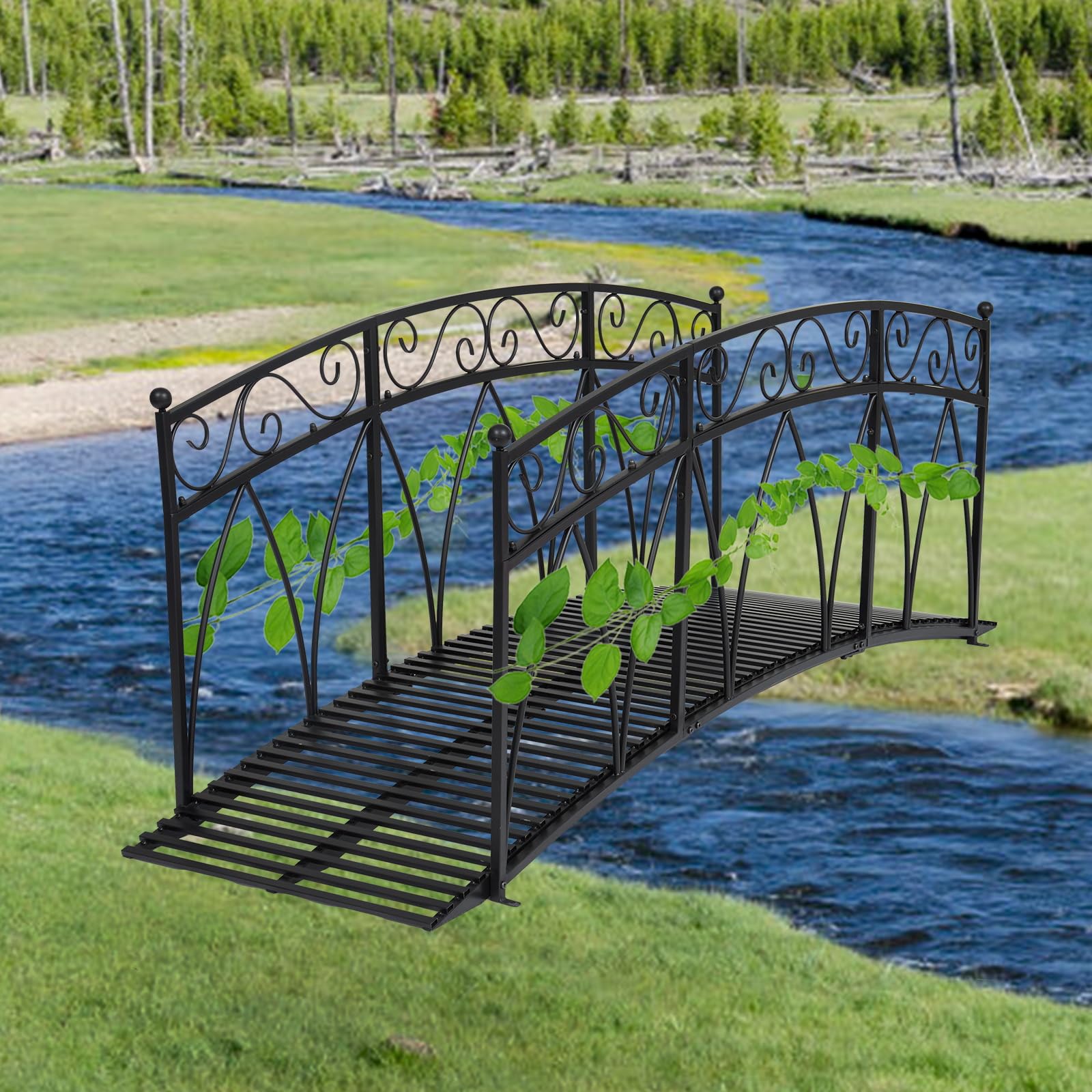 Walmart Metal Garden Bridge Amazon.com : JSUN7 Metal Garden Bridge 8FT