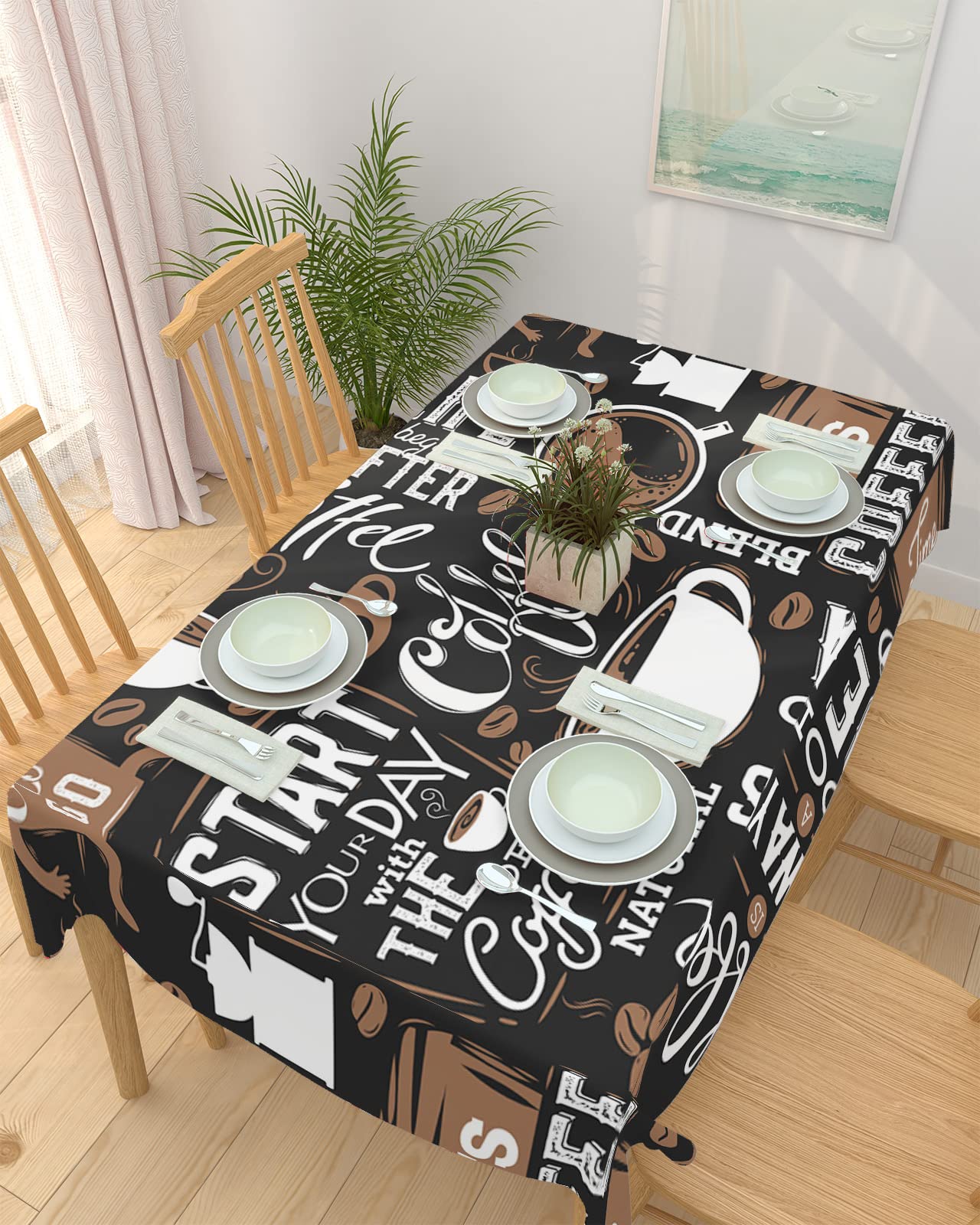 Amazon.com: LOVE HOME DAY Rectangle Waterproof Table Cloths Cartoon ...