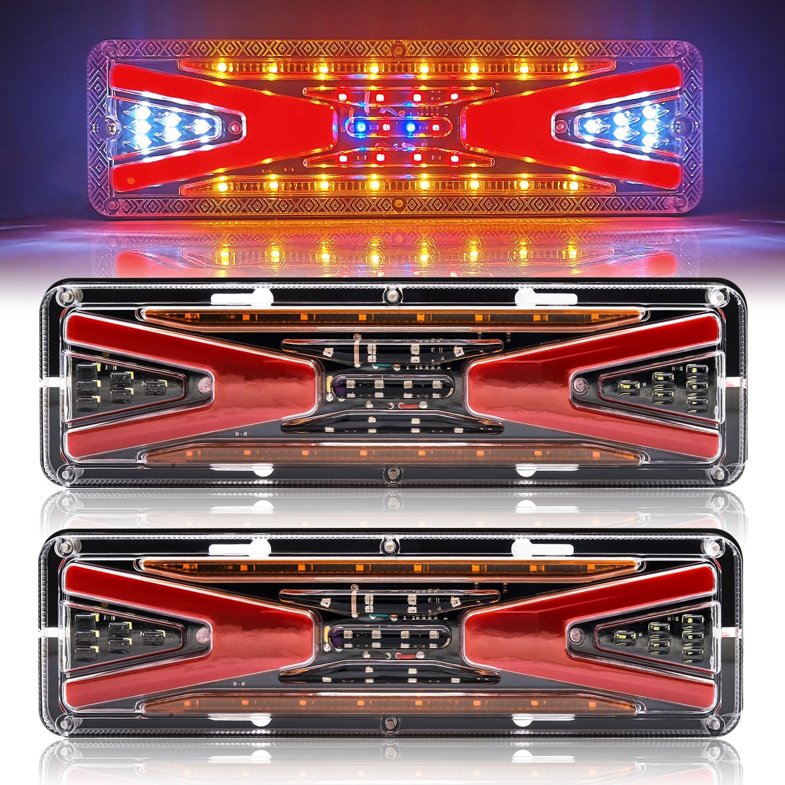 Amazon.com: LED Truck Tail Lights 12V Truck Brake Light Truck Rear Turn ...