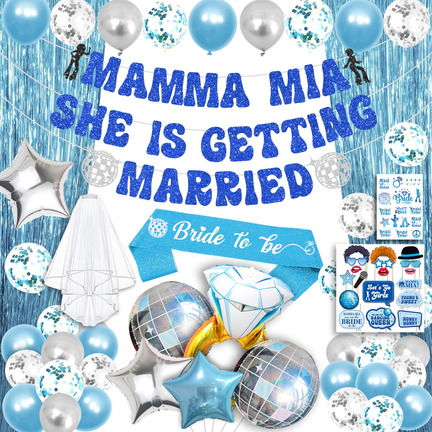Amazon.com: Mamma Mia Bachelorette, 86Pcs Mamma Mia Party Decorations ...