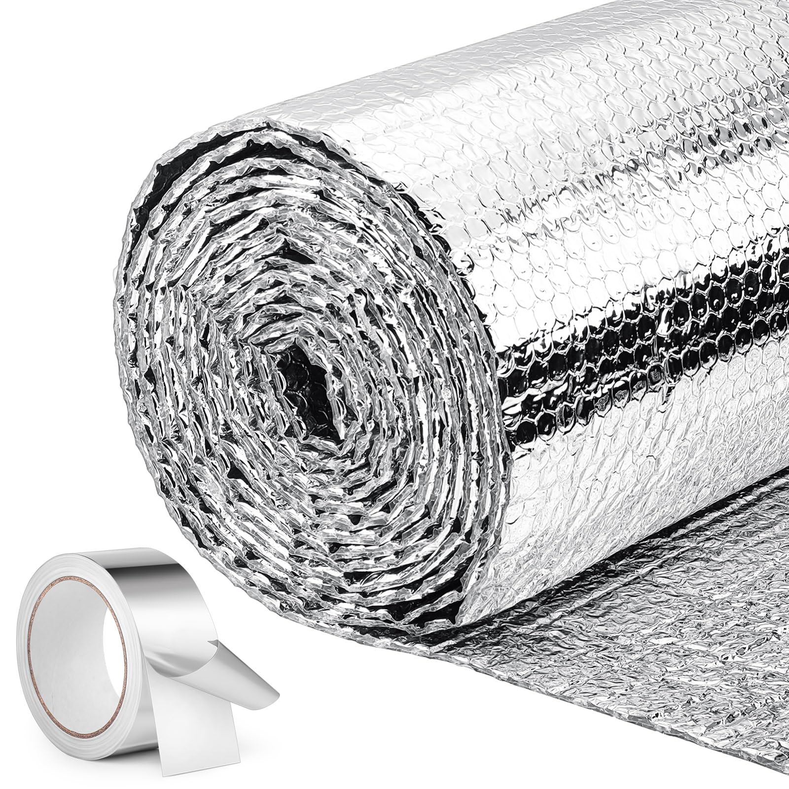 24in x 20ft Cat House Reflective Insulation Roll with 2 in x 65 ft Foil ...