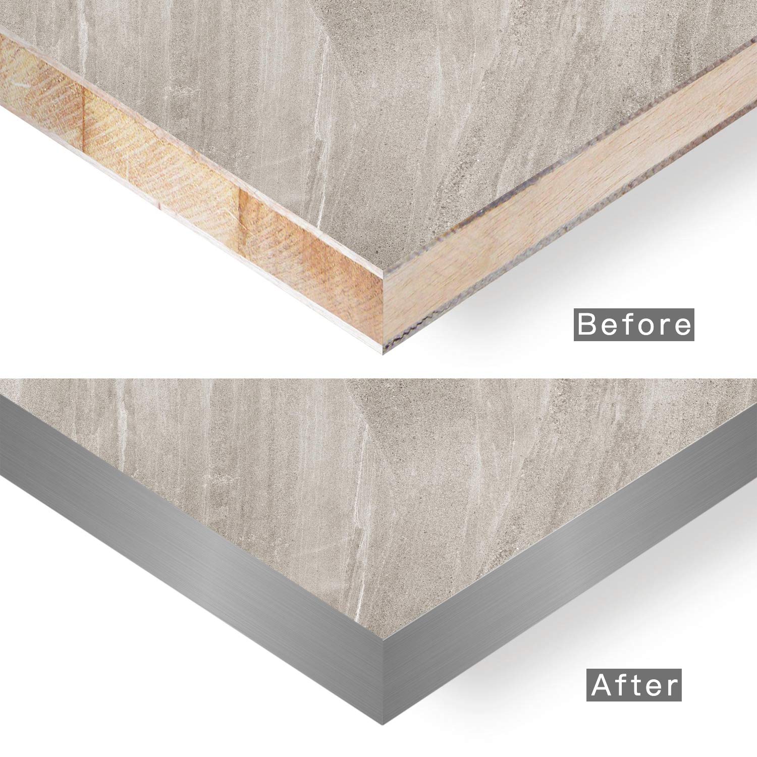Snapklik.com : PVC Edge Banding, 1" X 25ft Non Glued Flexible Durable ...
