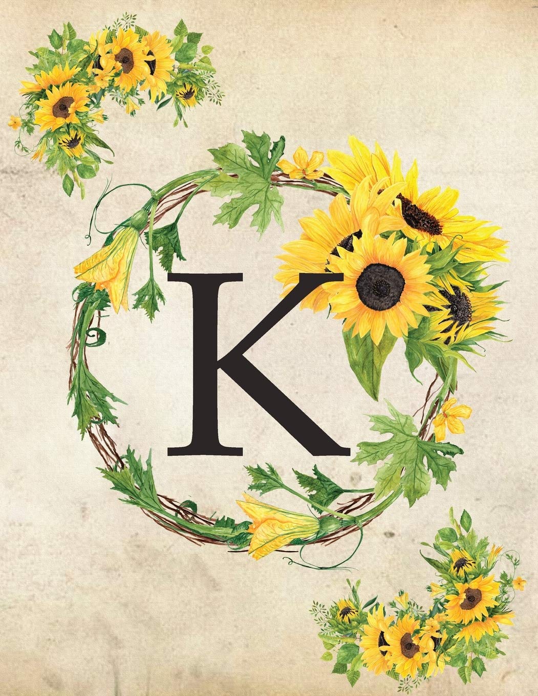 Amazon.com: K: Monogram Initial K Notebook for Women and Girls| 8.5" x ...