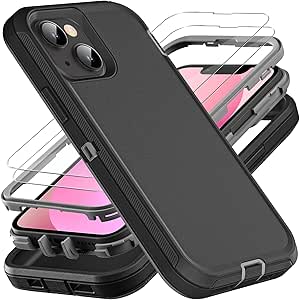 Amazon.com: YKHJKLEC for iPhone 13 Mini Case, Military Grade 3 in 1 Heavy Duty Shockproof/Drop ...