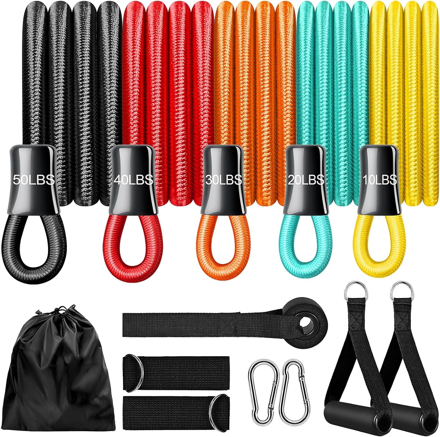 Resistance Bands with Handles, Exercise Bands Resistance Bands Set for ...