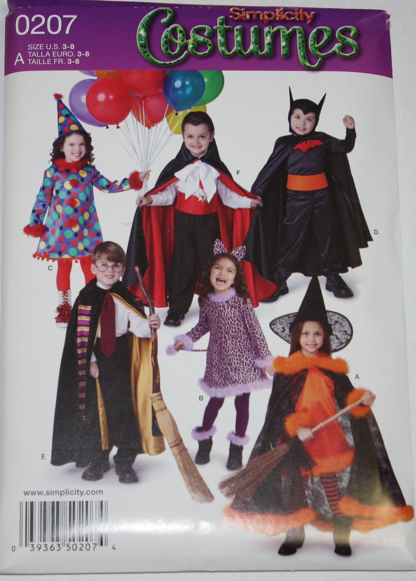 Amazon.com: Simplicity Pattern Costumes 0207 Size 3 -8 Halloween : Arts ...