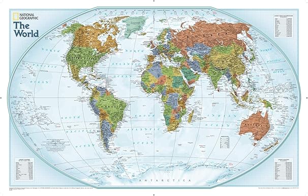 World Explorer, Laminated: Wall Maps World : Maps, National Geographic ...