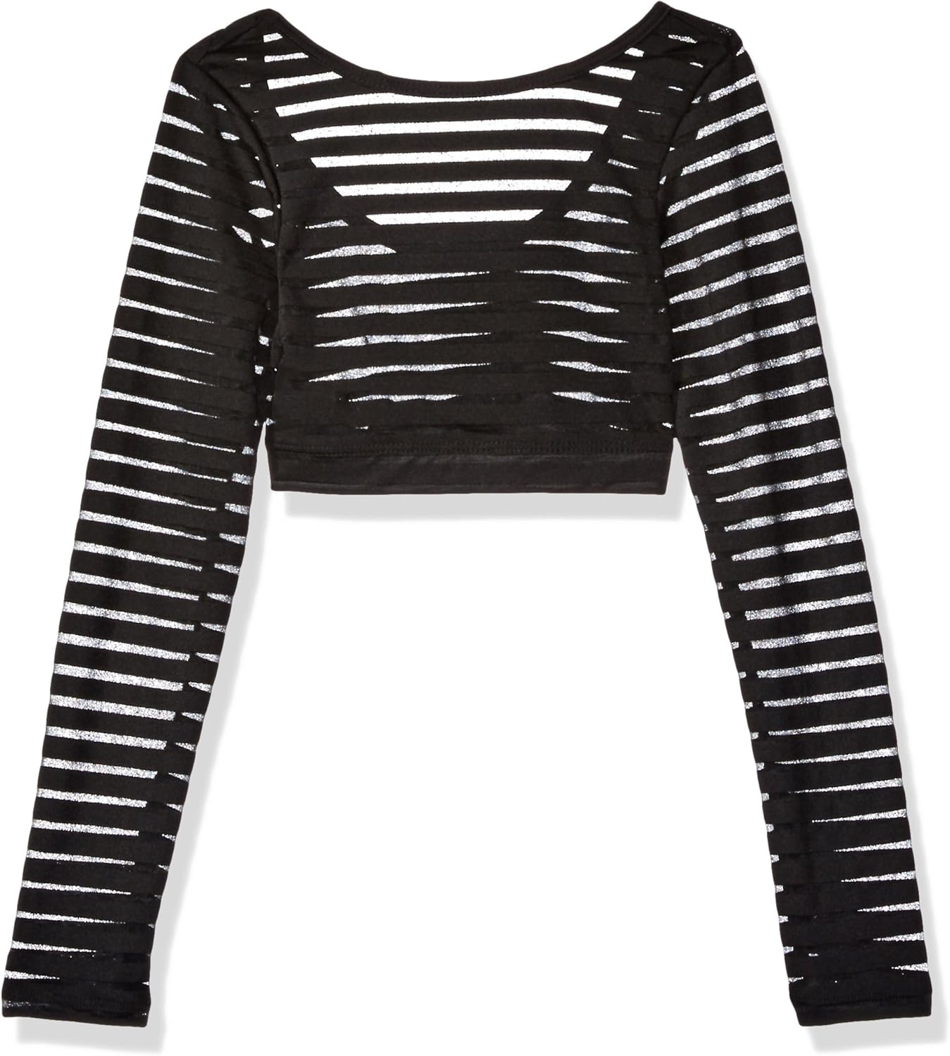 Amazon.com: Gia Mia Girls' Big Stripe Mesh Top Dance Ballet Jazz Long ...