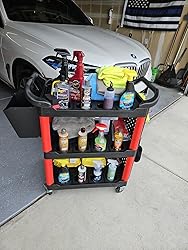 Amazon.com: YITAHOME Auto Detailing Cart with Wheels, 3 Tier Rolling ...