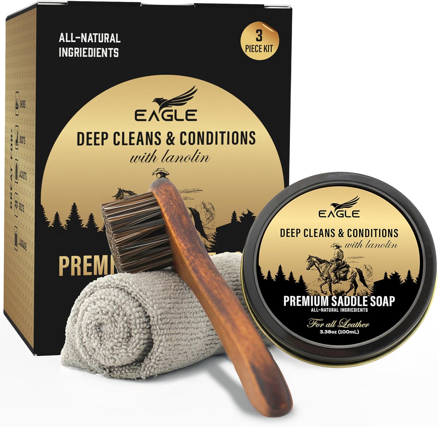 Amazon.com: Saddle Soap for Leather – 3-Piece Saddle Soap Kit for ...