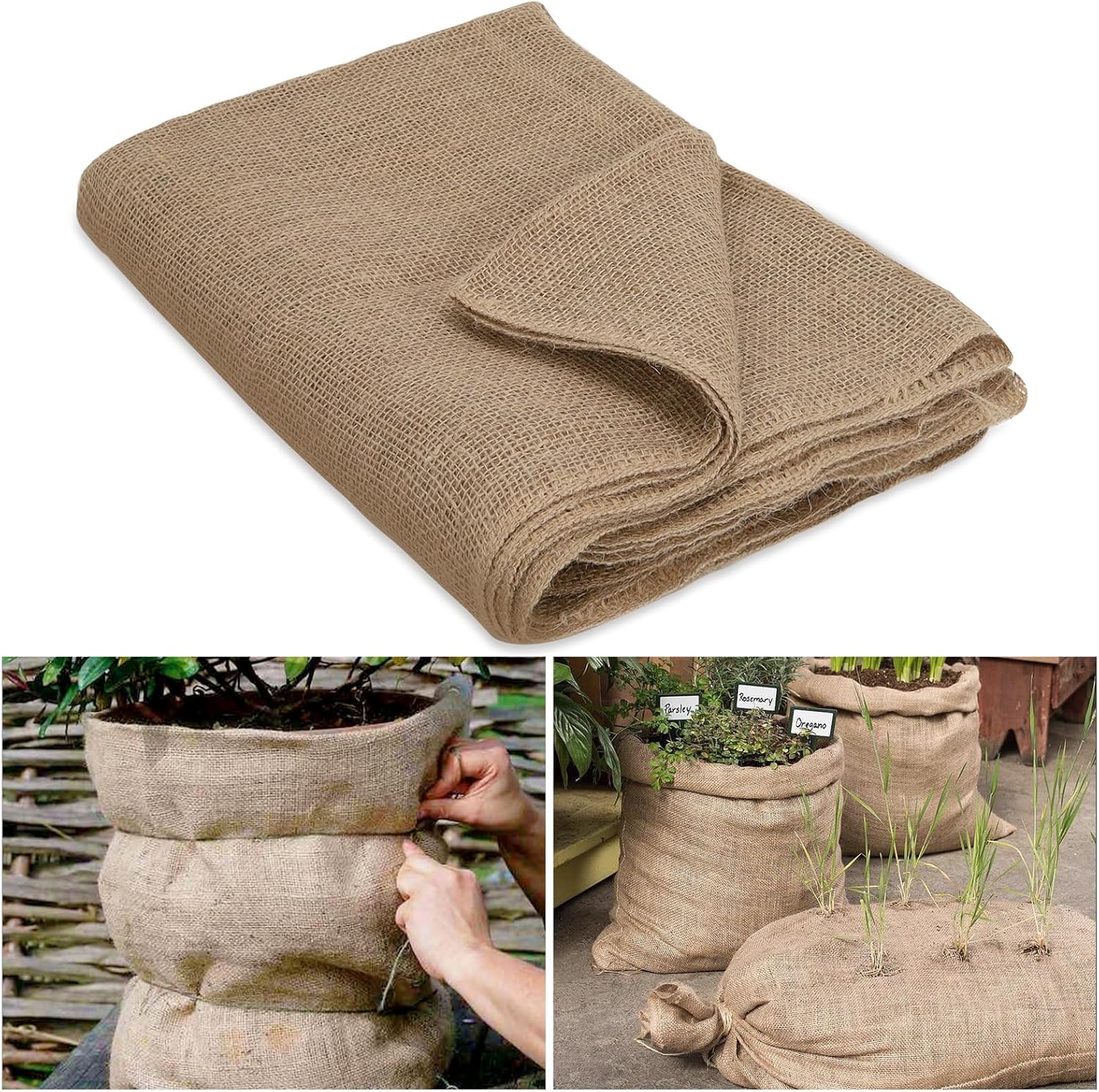 Amazon.com : Svepndic 40in x 19ft Multipurpose Natural Burlap Fabrics ...