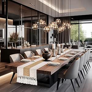 Amazon.com: yuboo Boho Table Runner 108 inches Long - Buffet Cabinet ...