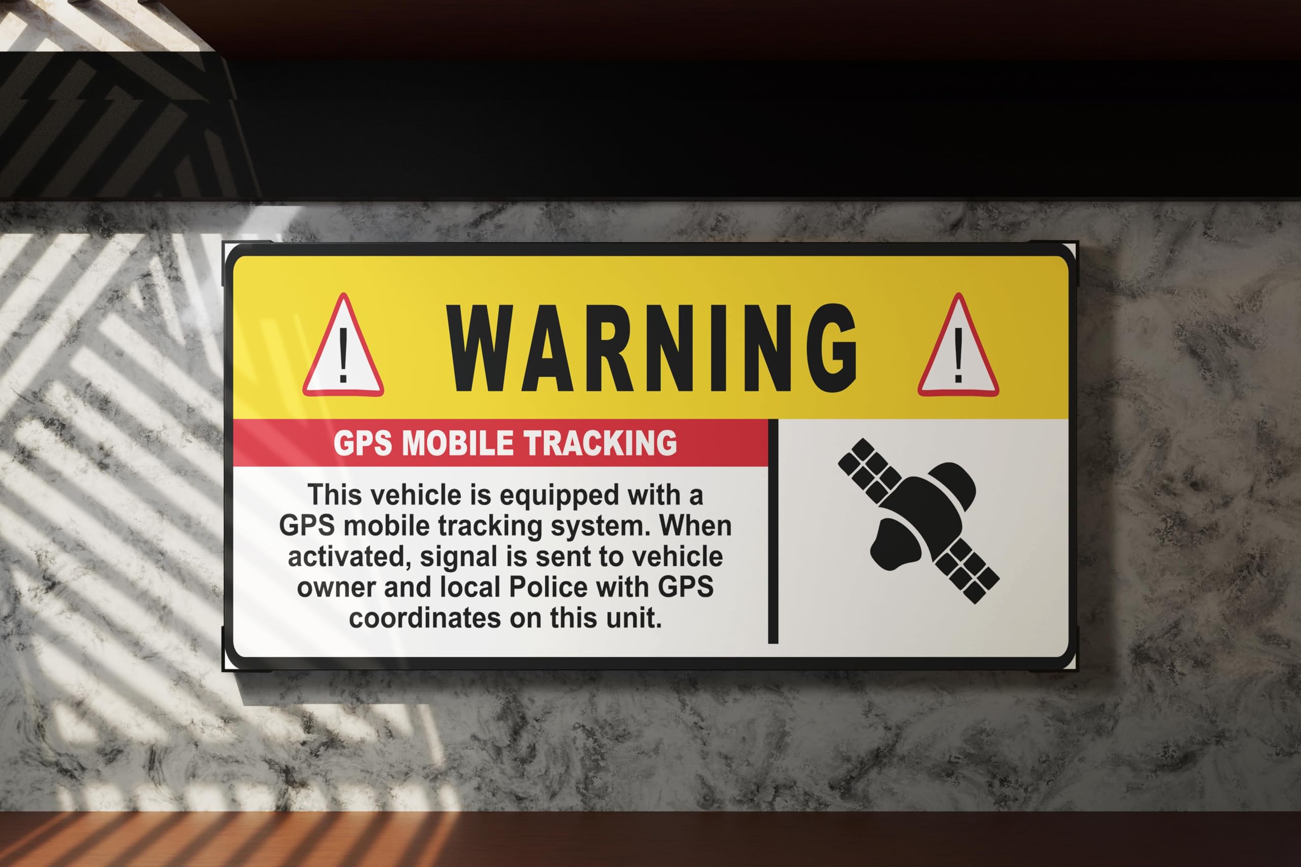 Tracker Pad Gps Sticker Protect Gps Tracking Reflective Vinyl Warning ...