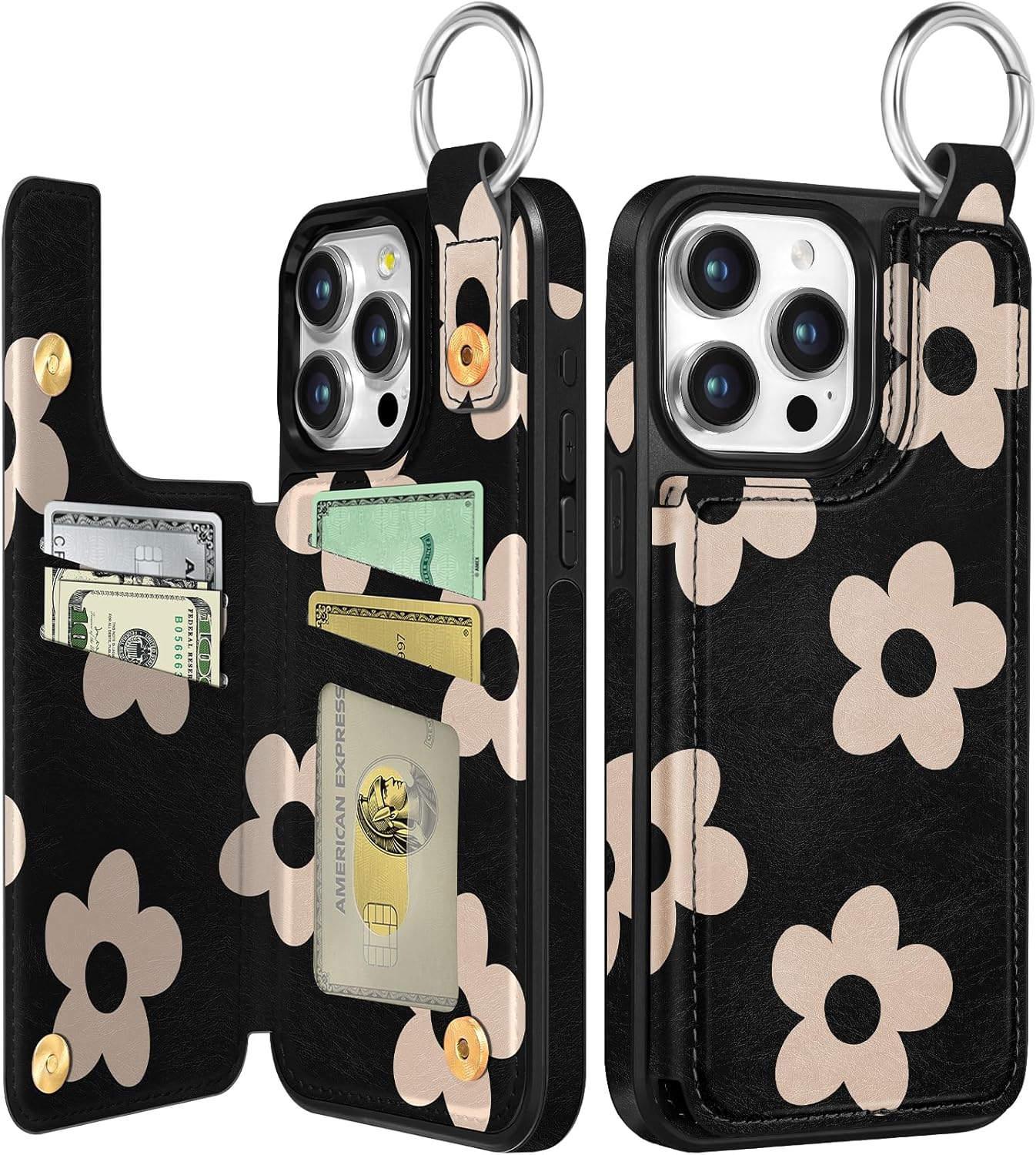 Amazon.com: Shorogyt Compatible with iPhone 13 Pro Max Wallet Case with Card Holder - Designer ...