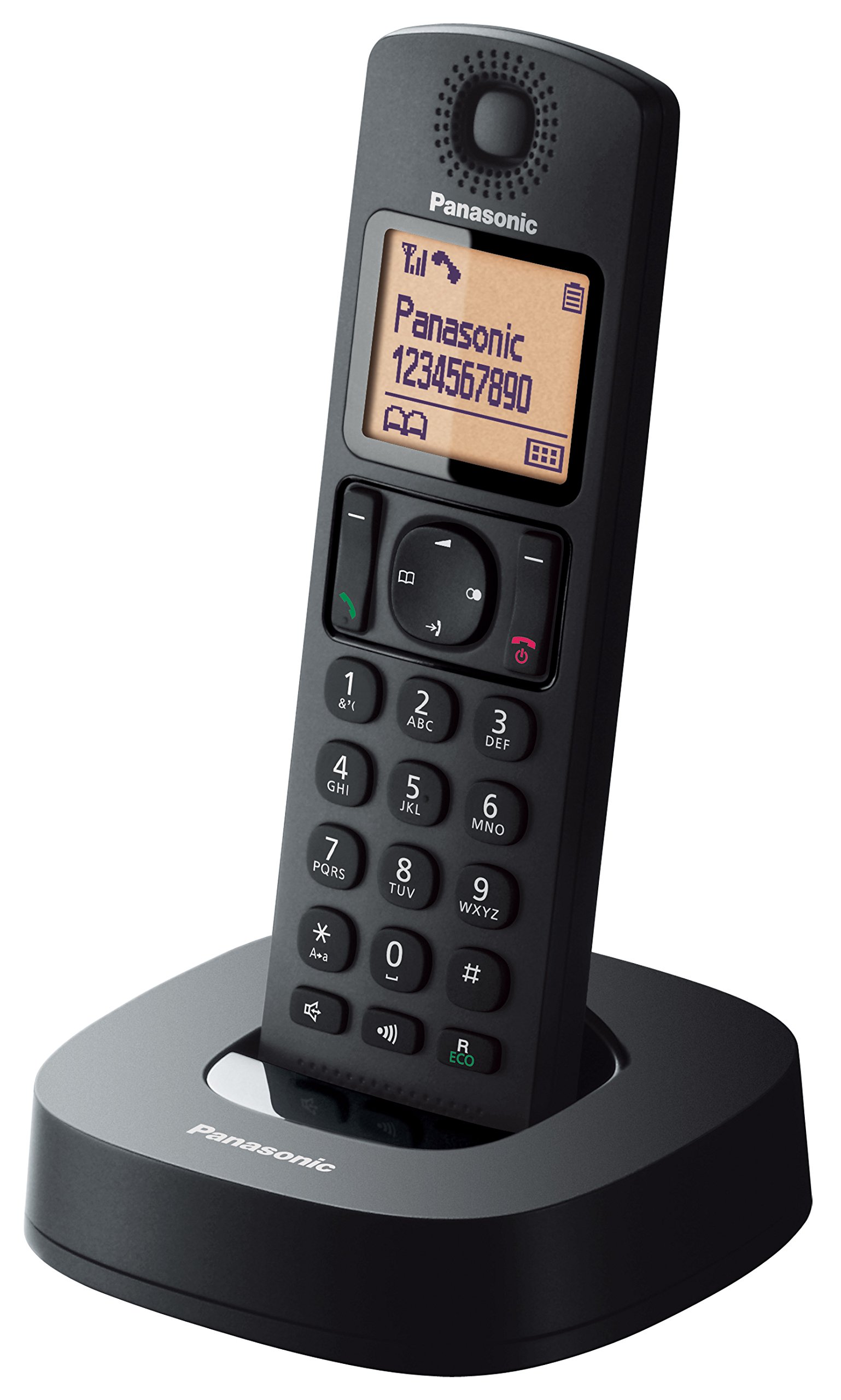 Panasonic KX-TGC310CXB - Digital Cordless Single Phone, 1.6" Amber ...