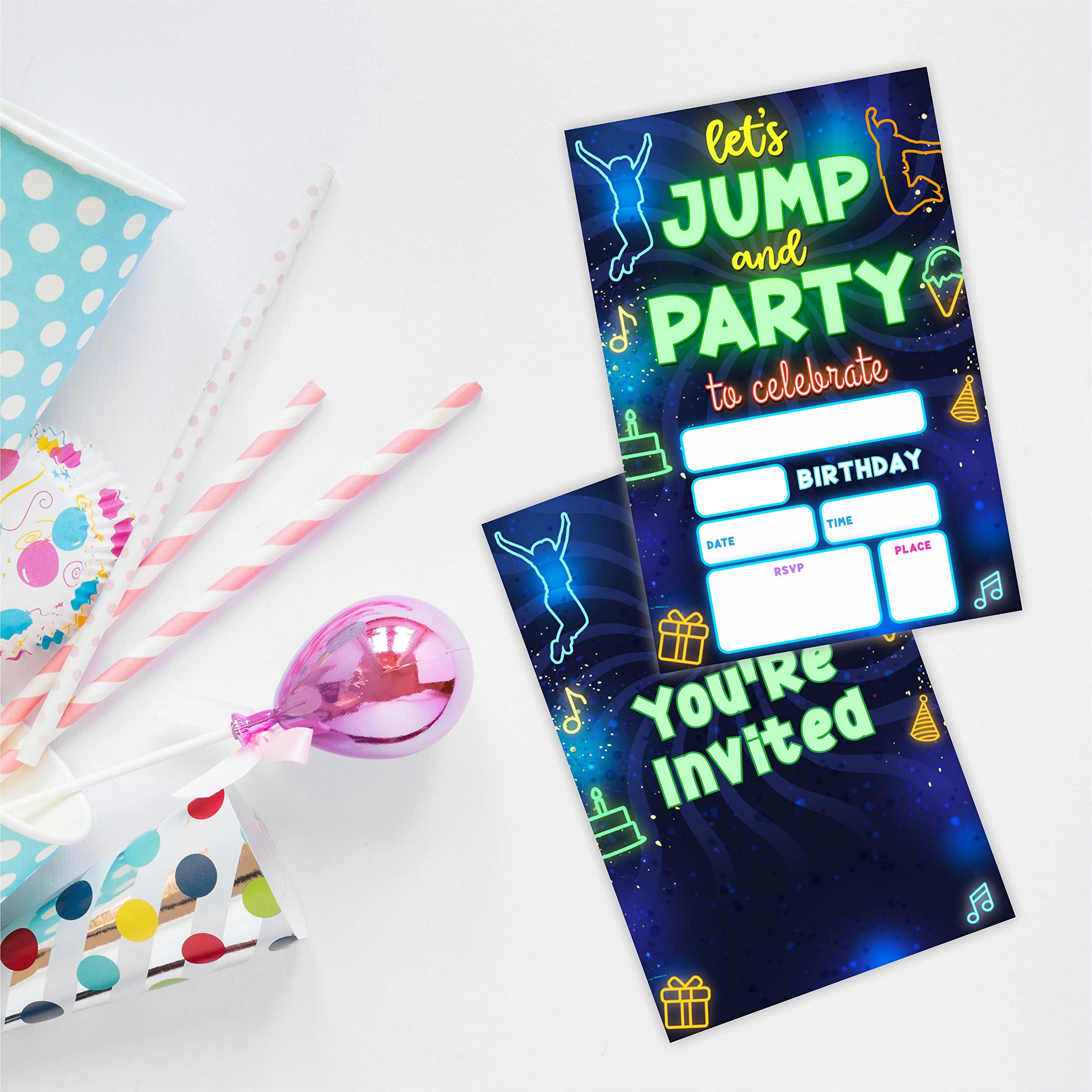 5th Birthday Party Invitation Sky Zone