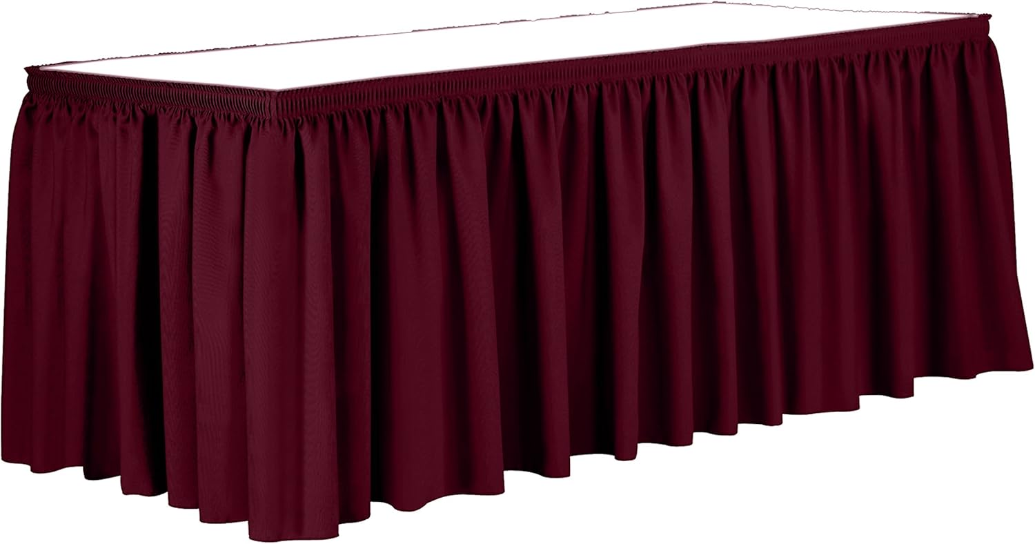 Amazon.com: Ultimate Textile 7 ft. Shirred Pleat Polyester Table Skirt ...