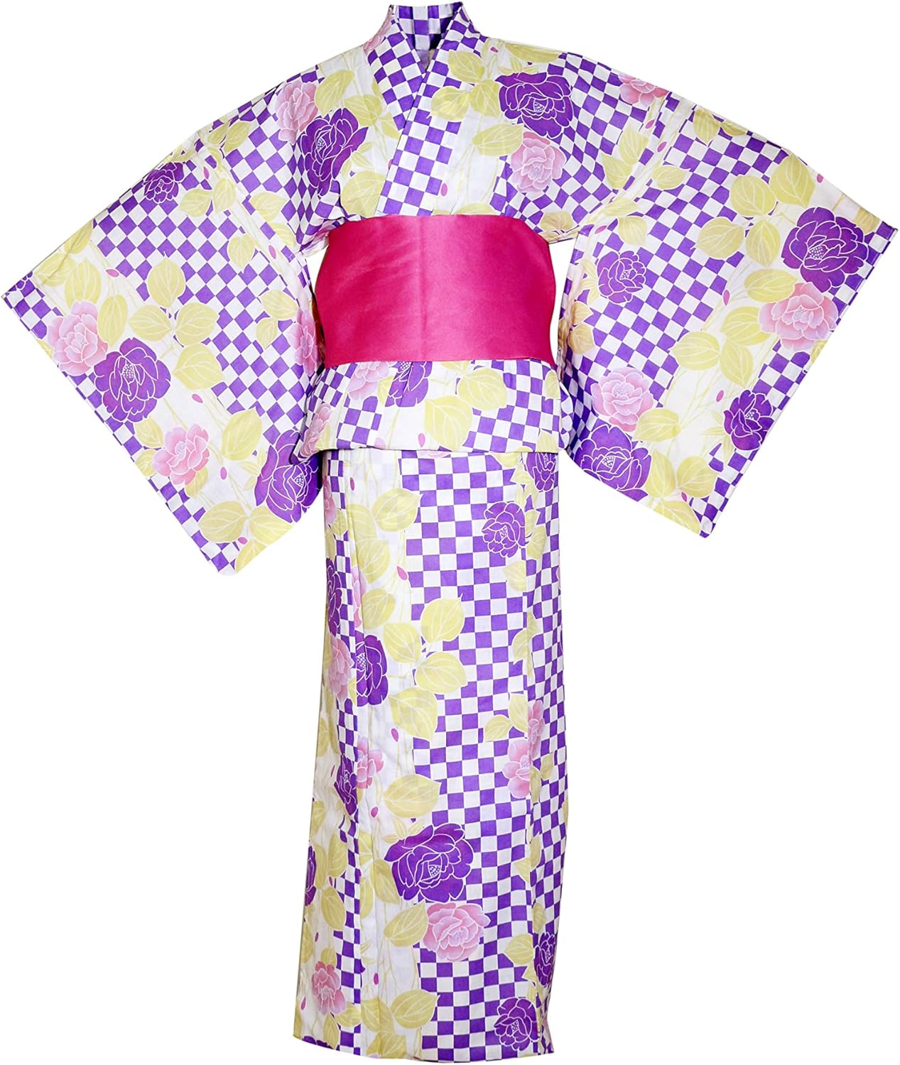 Amazon.com: myKimono Women's Traditional Japanese Kimono Robe Yukata ...