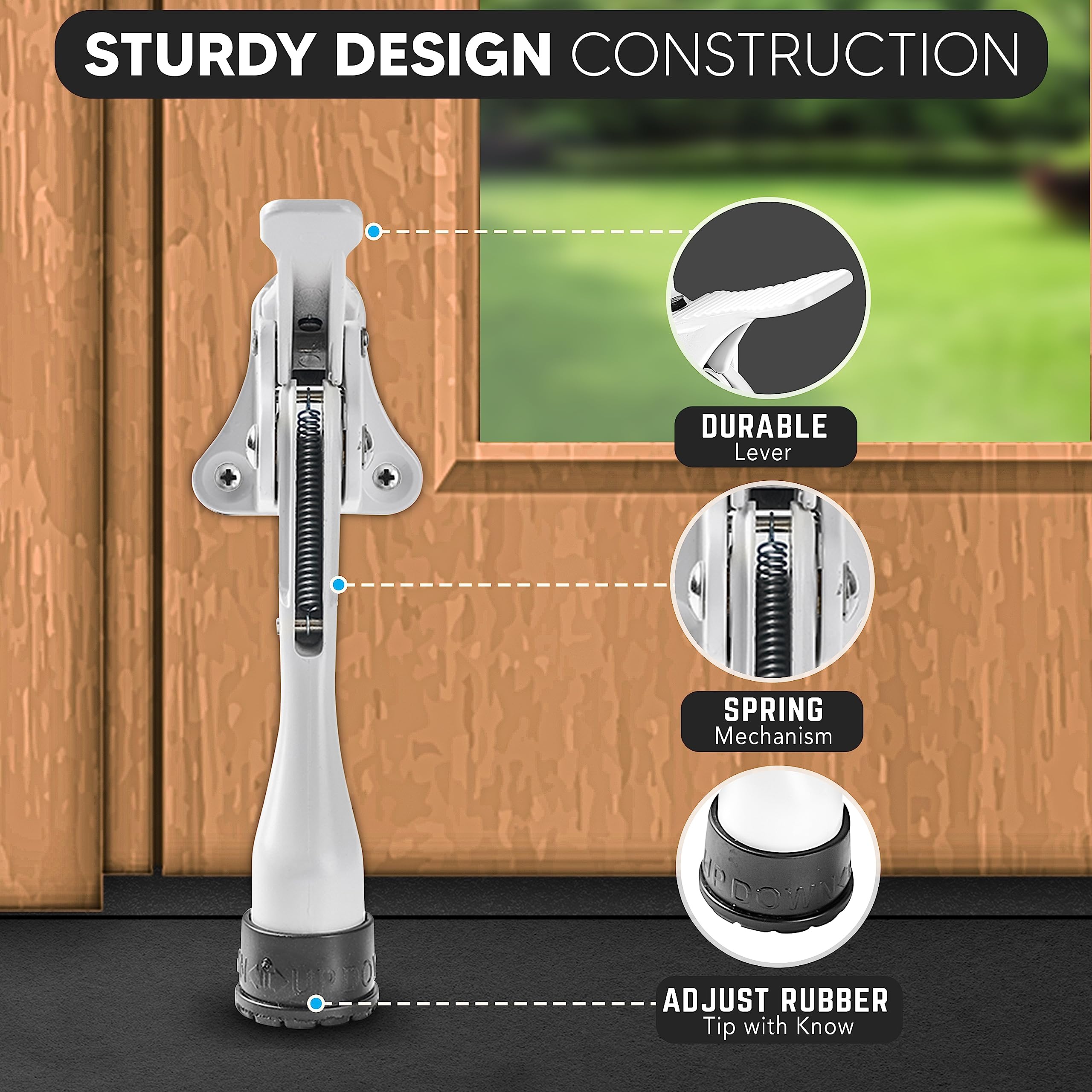 Snapklik.com : HOME&I One Touch Easy Pedal Door Stop Stopper Height ...
