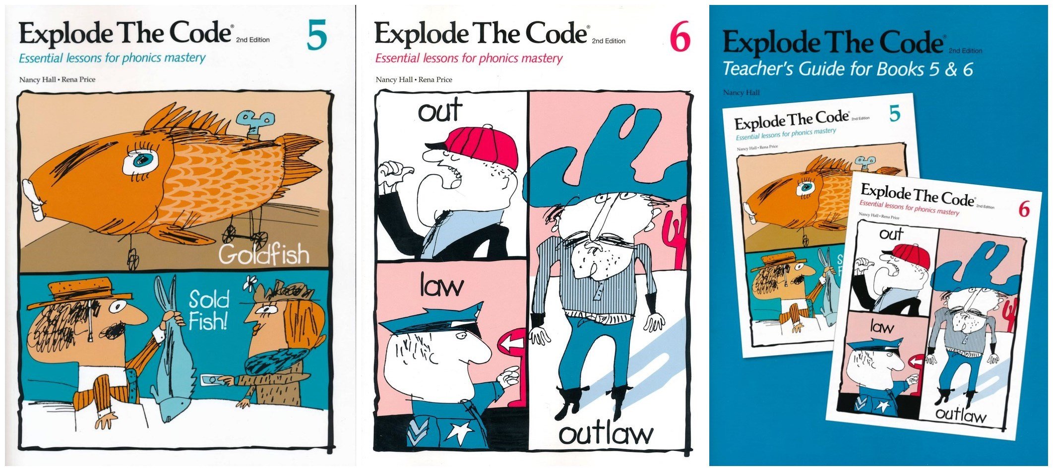 Explode the Code Book 5, Book 6, and Teacher's Guide for 5 & 6: Nancy ...