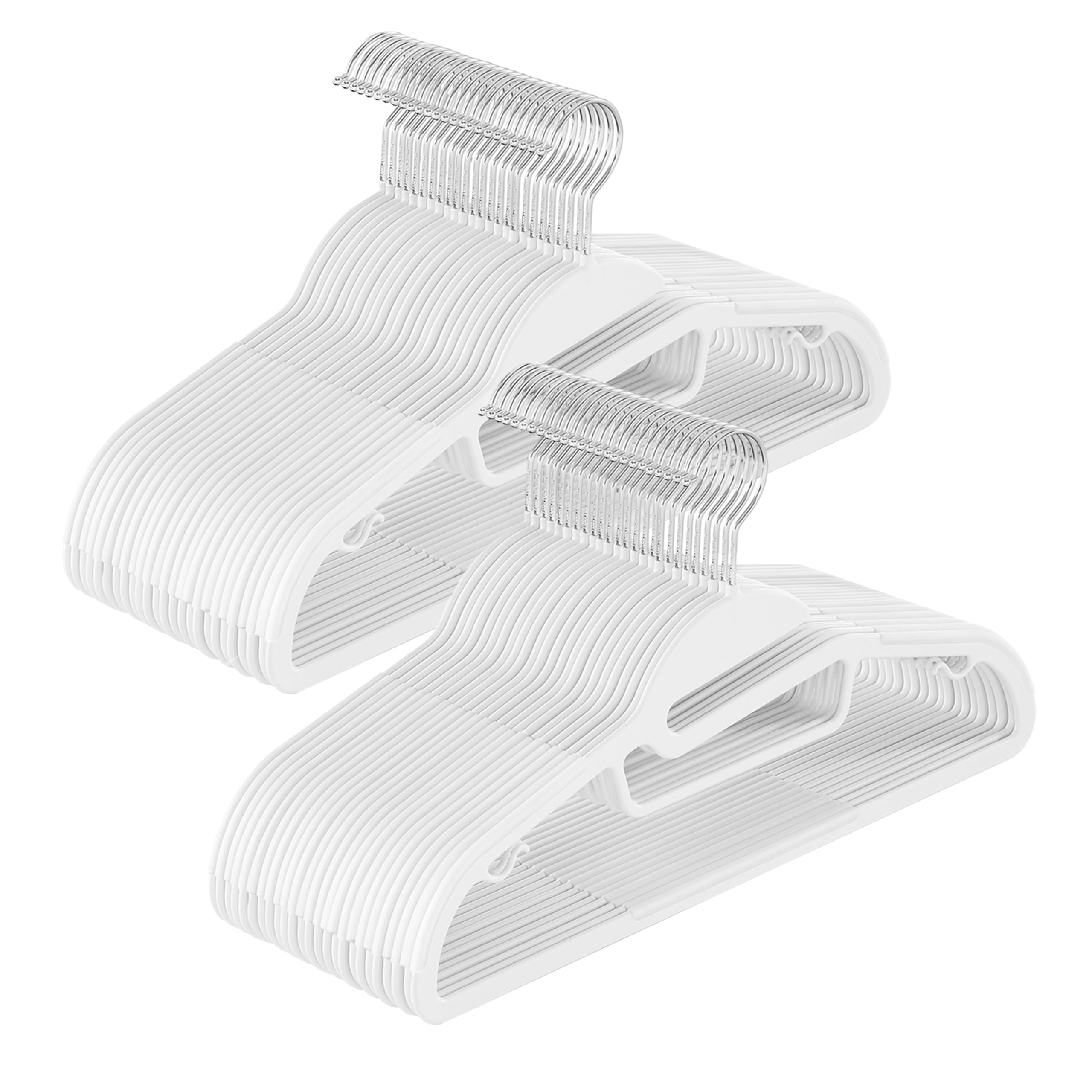 SONGMICS 50 Pack Coat Hangers, Heavy-Duty Plastic Suit Hangers, S ...