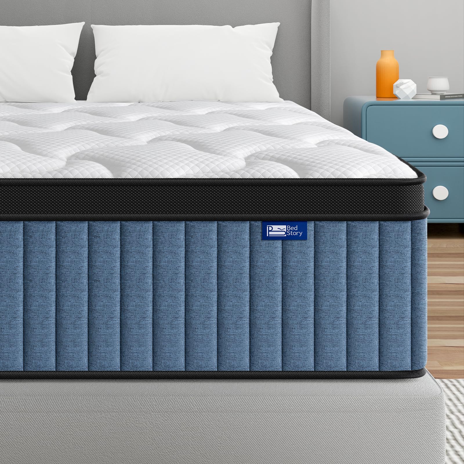 12 Inch King Size Mattress, BedStory Gel Memory Foam Mattress Hybrid ...