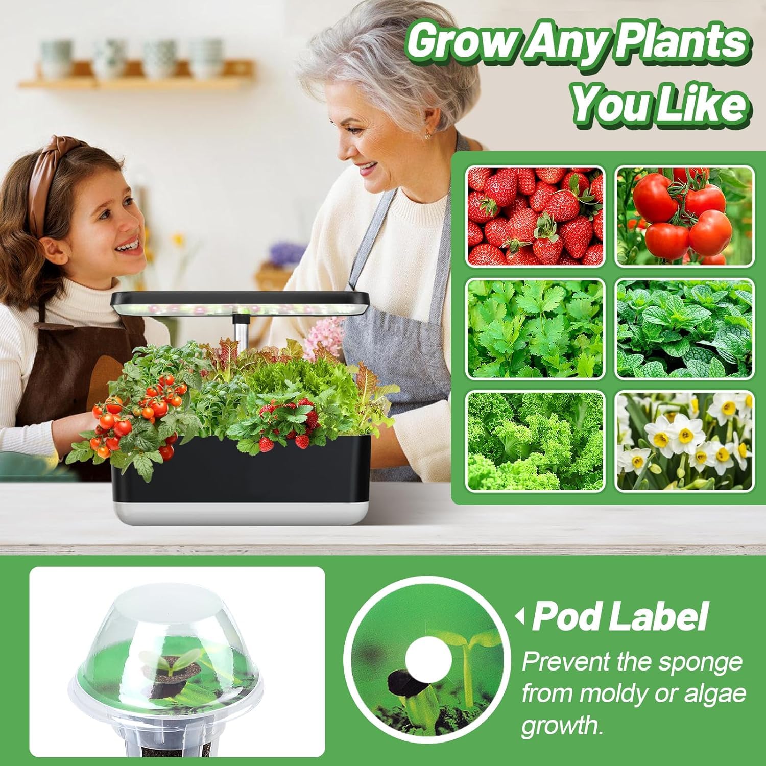 Crystal Growing Kit Janoiuc 128pcs Seed Pod Kit For AeroGarden ...