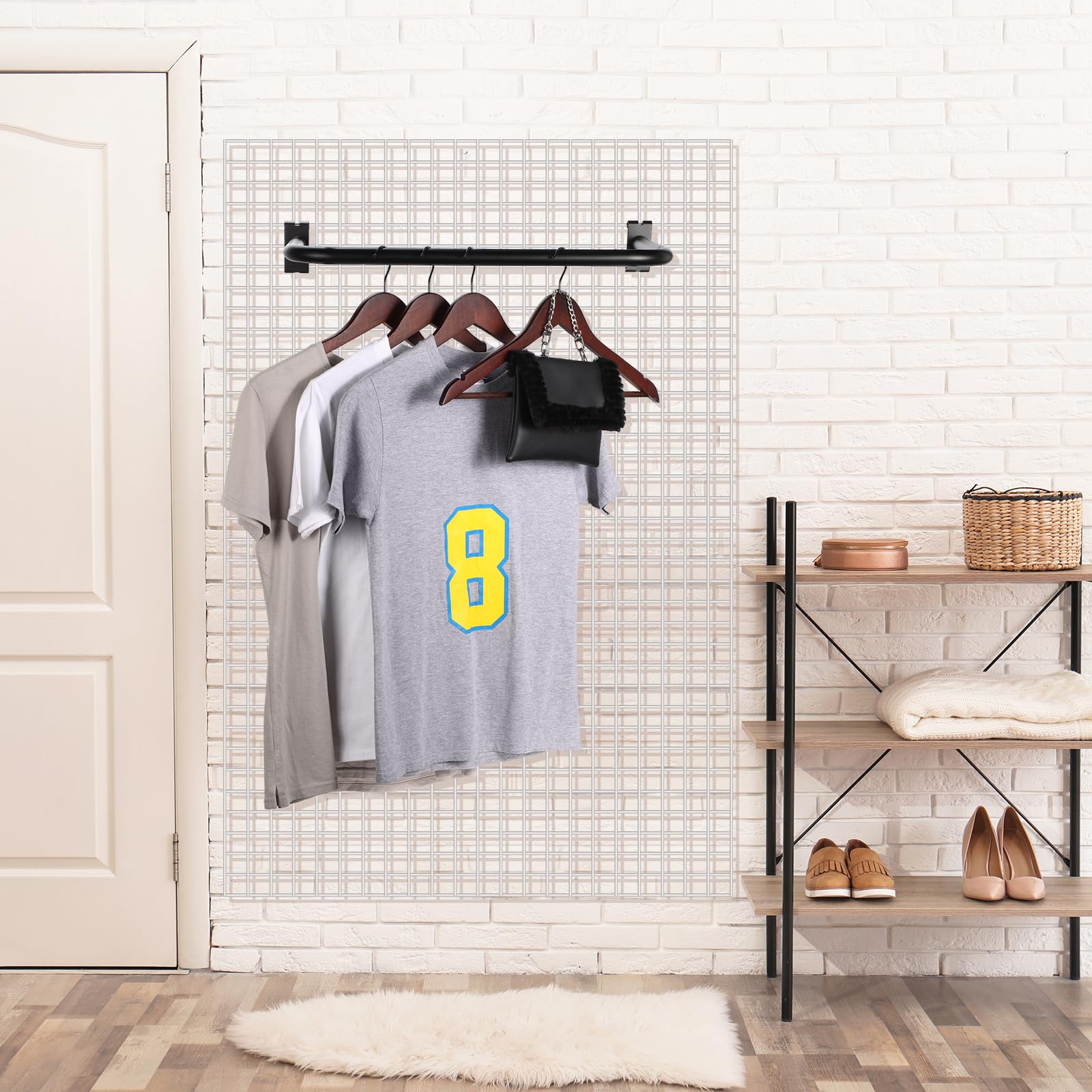 Snapklik.com : Gisafai 2 Pieces Gridwall Accessories U Shaped Hangrail ...