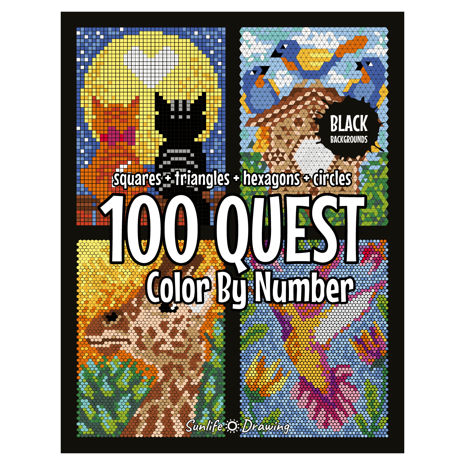 Watch 100 QUEST Color By Number ﹙BLACK backgrounds﹚ on Amazon Live
