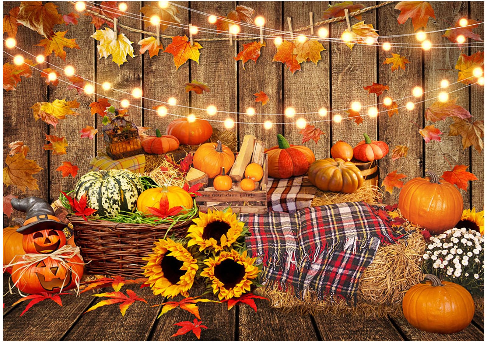 Amazon.com : Avezano Fall Backdrops for Photography Autumn Harvest ...