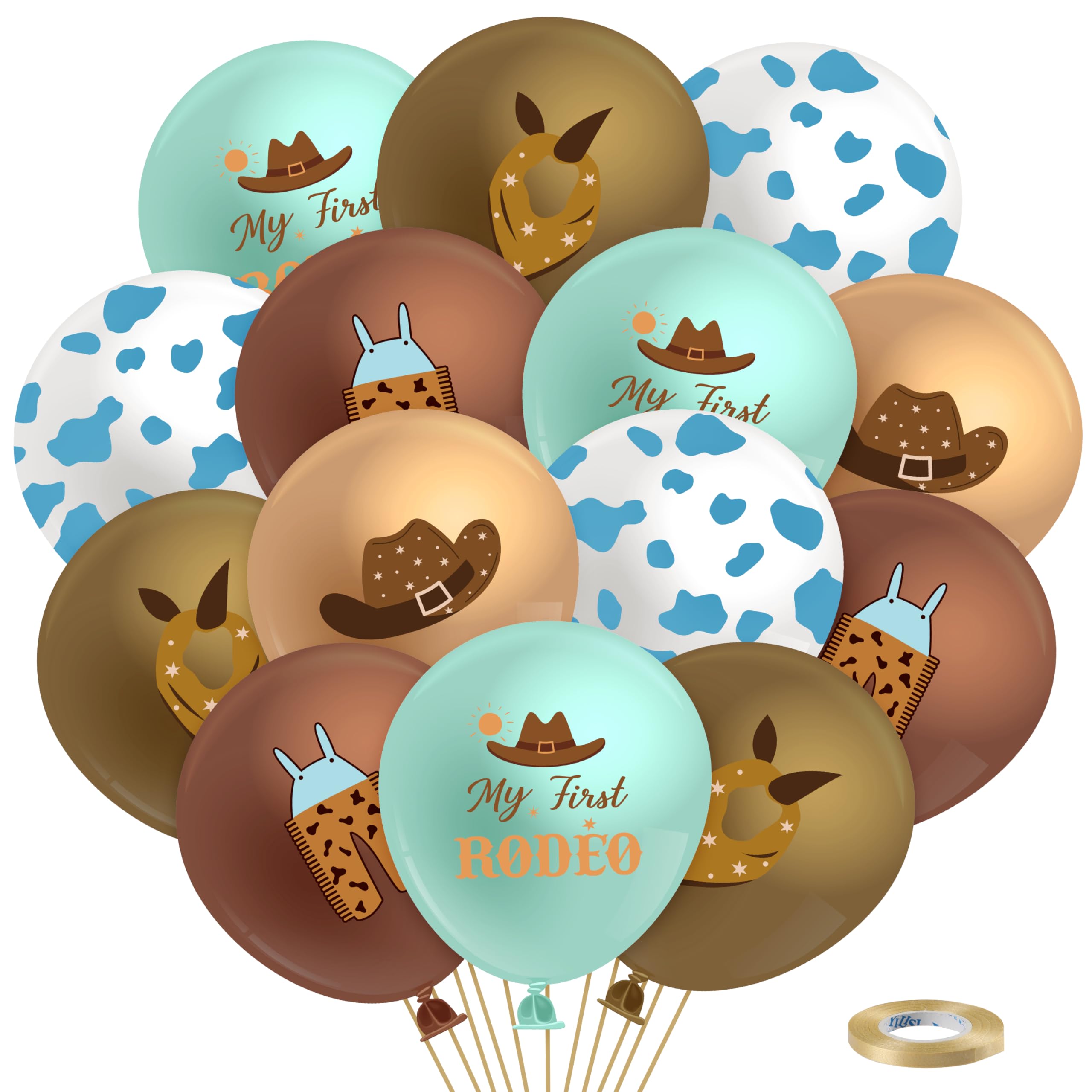 Amazon.com: K1tpde My First Redeo Balloons - 50PCS Western Theme Party ...
