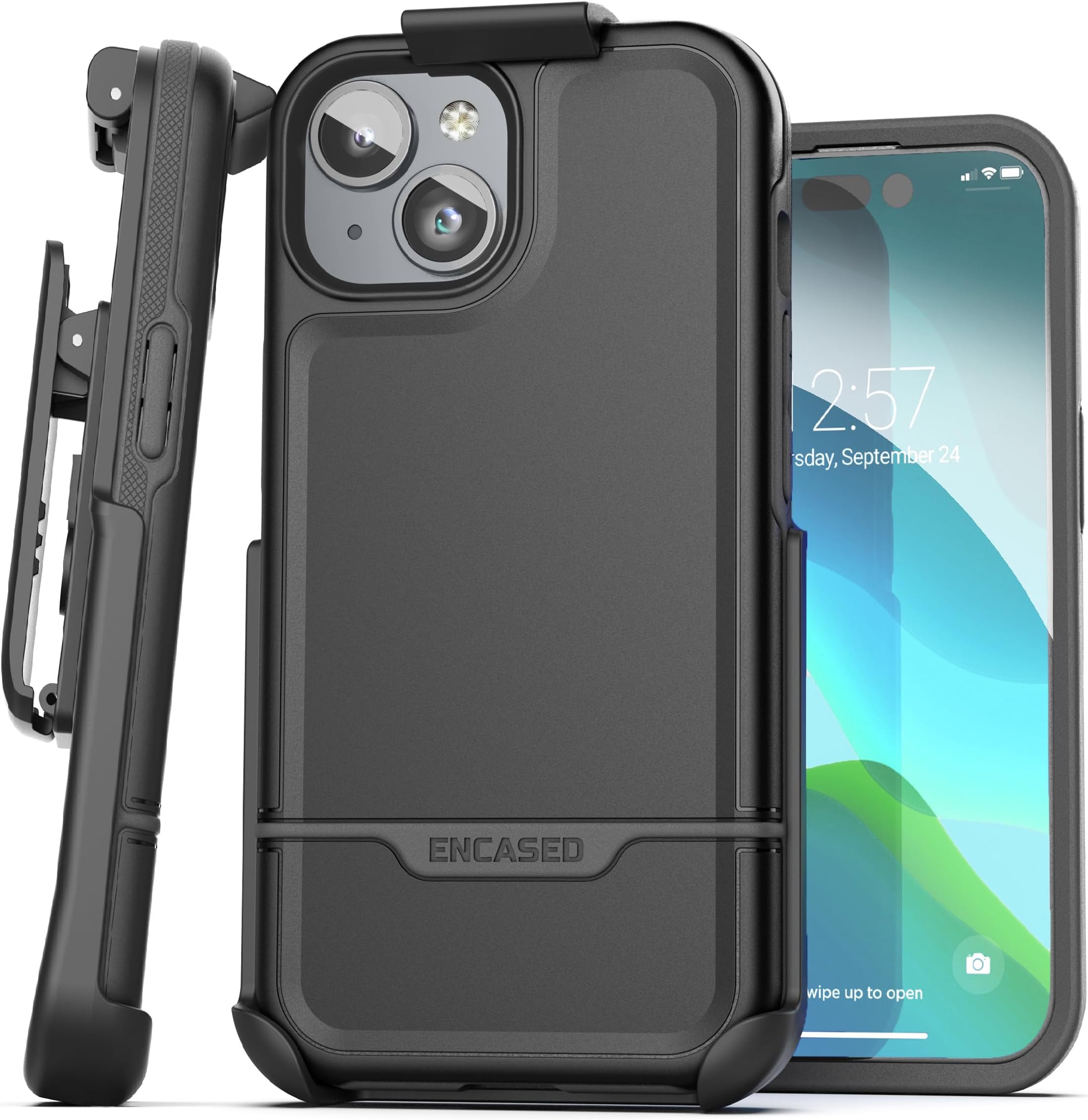 Amazon.com: Protective Belt Case Designed for iPhone 15 with Holster ...