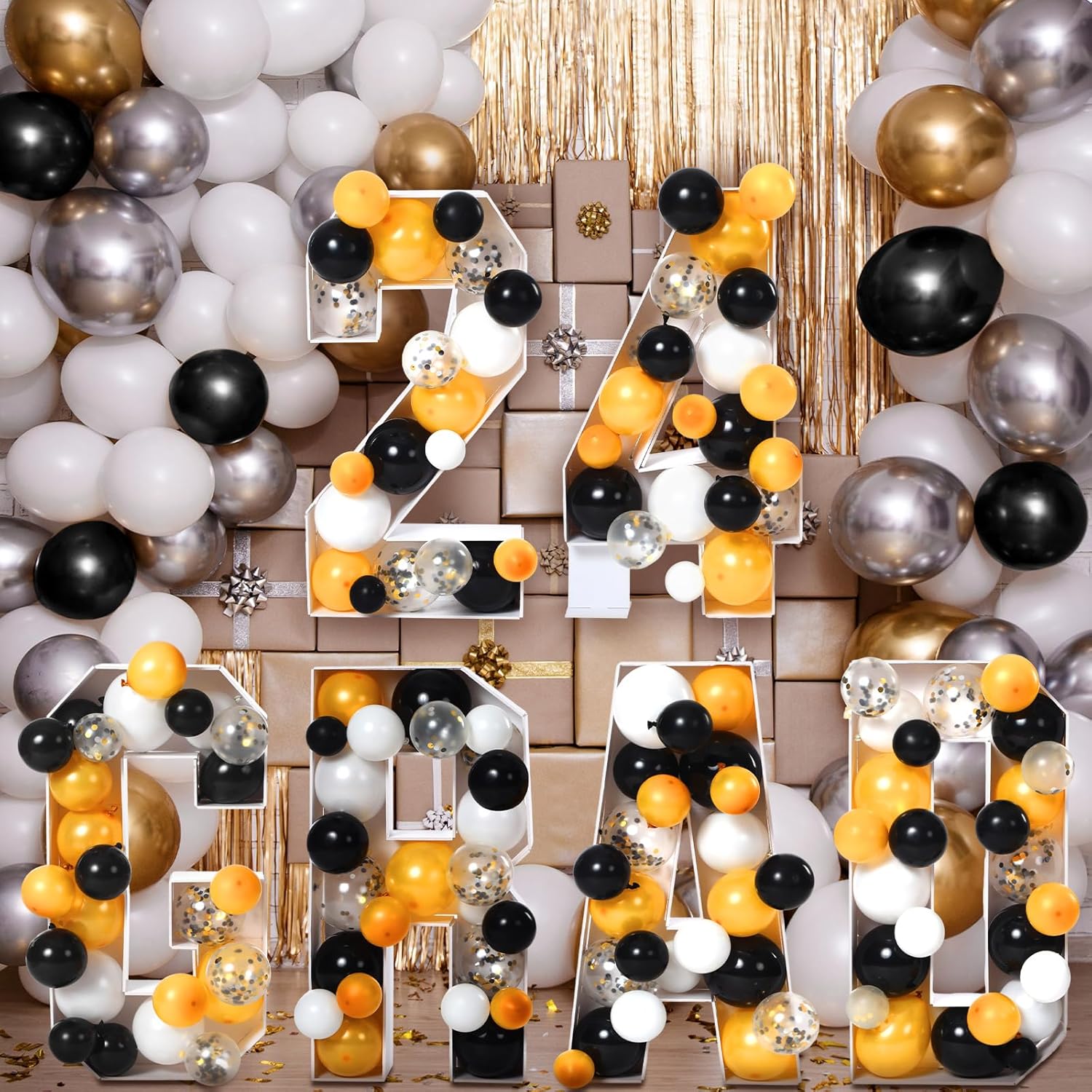 Amazon.com: Seeloowy 2.4 ft Marquee Numbers Grad 24 Mosaic Letter ...