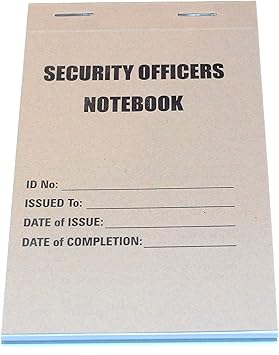 Security Officers Notebook : Amazon.co.uk: Stationery & Office Supplies