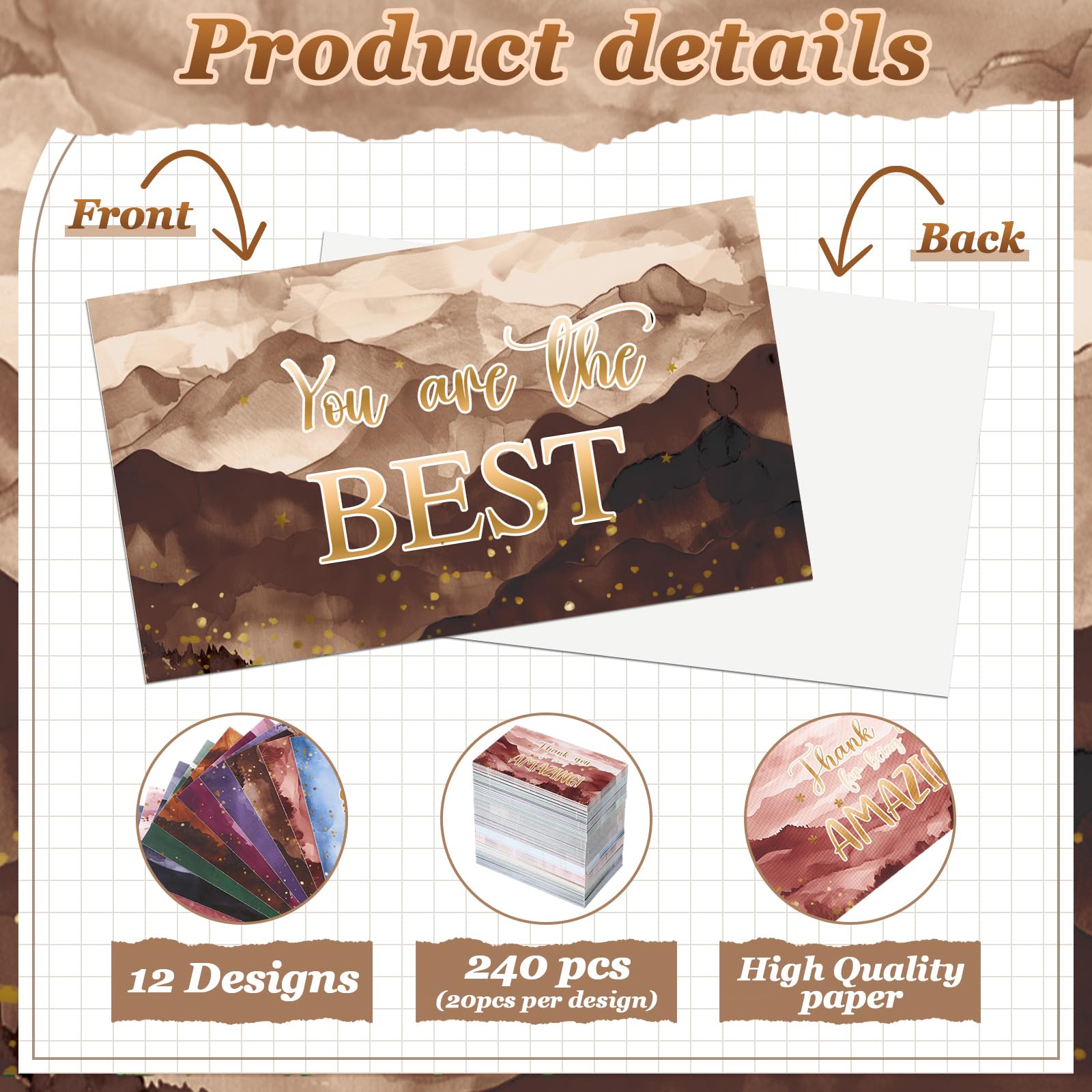 Snapklik.com : Yeaqee 240 Pcs Employee Appreciation Kudos Cards Funny ...