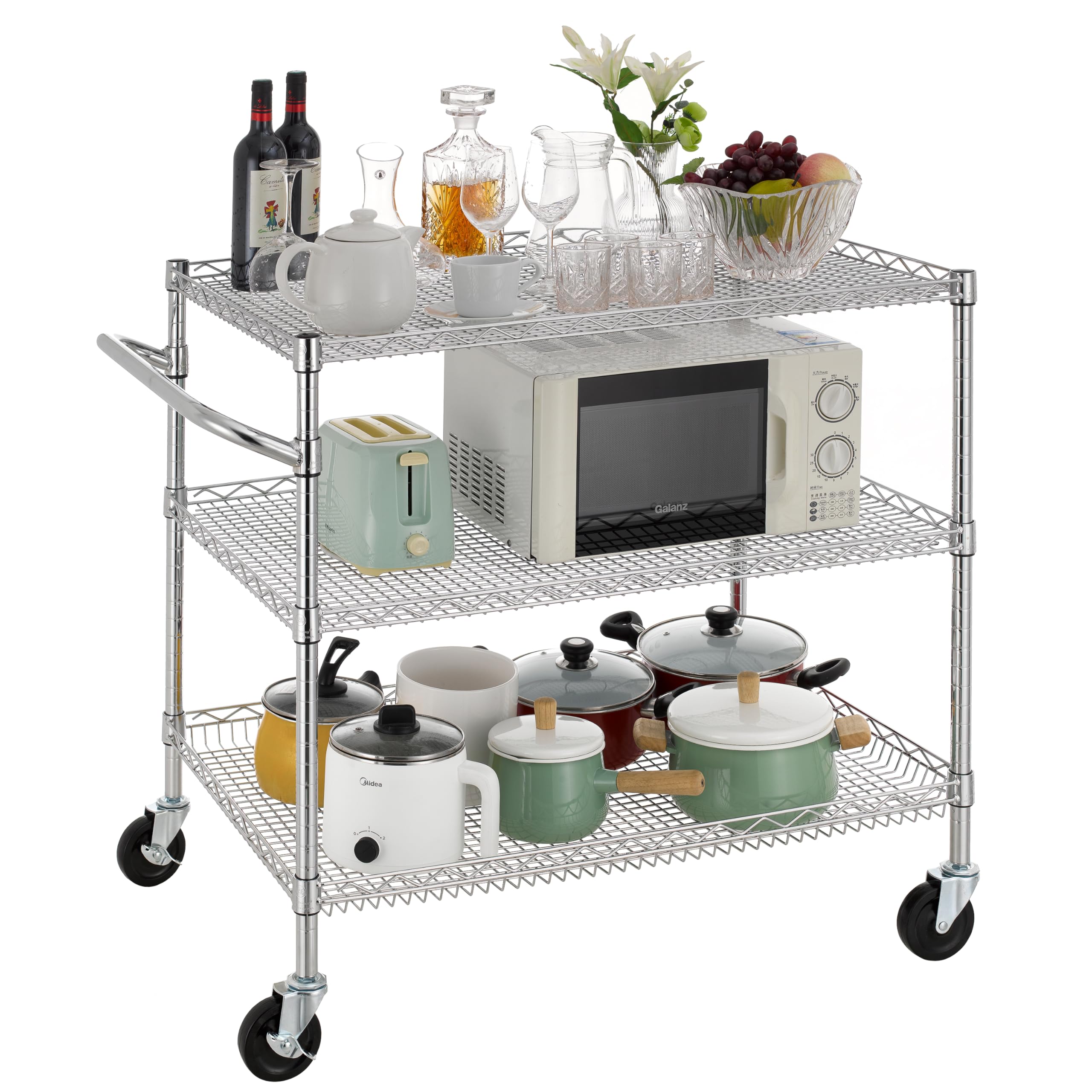 Snapklik.com : Finnhomy 3 Tier Heavy Duty Commercial Grade Utility Cart ...