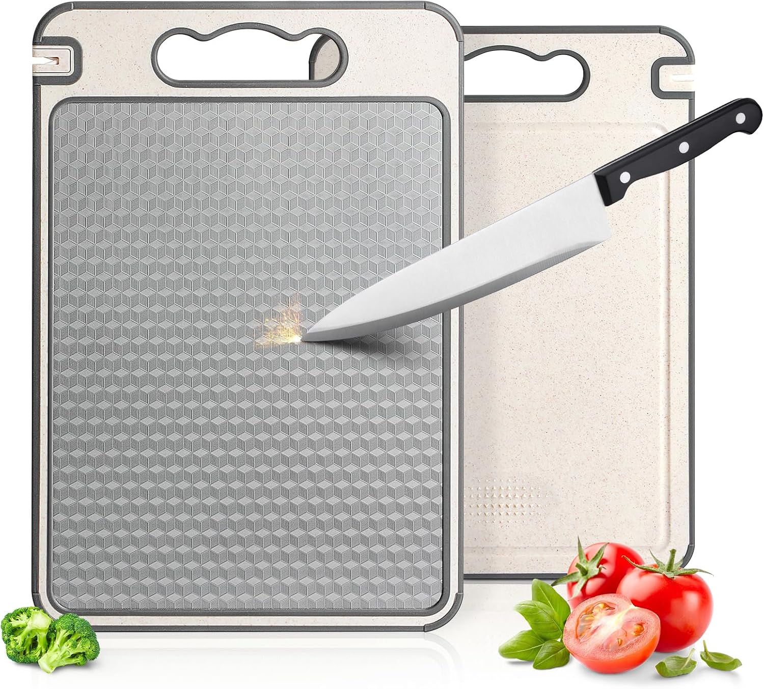Amazon.com: NTIERA 3-in-1 Stainless Steel Cutting Board for Kitchen ...