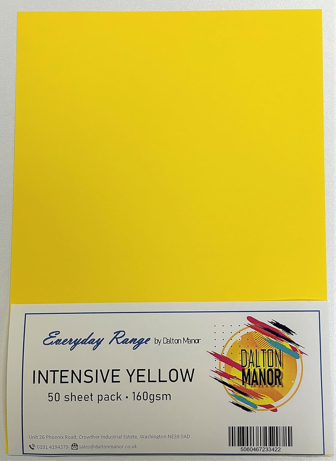 A4 Card 50 Sheet Pack Colour - Intensive Yellow 160gm : Amazon.co.uk ...