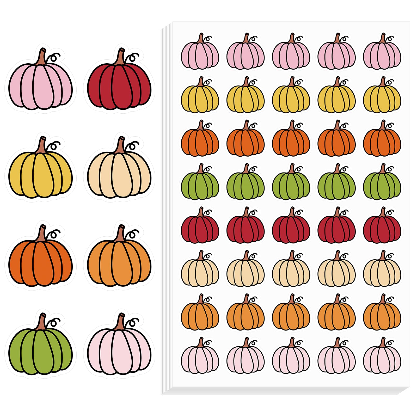 Snapklik.com : Anwyll Pumpkin Stickers For Kid Adult - 480Pcs Happy ...