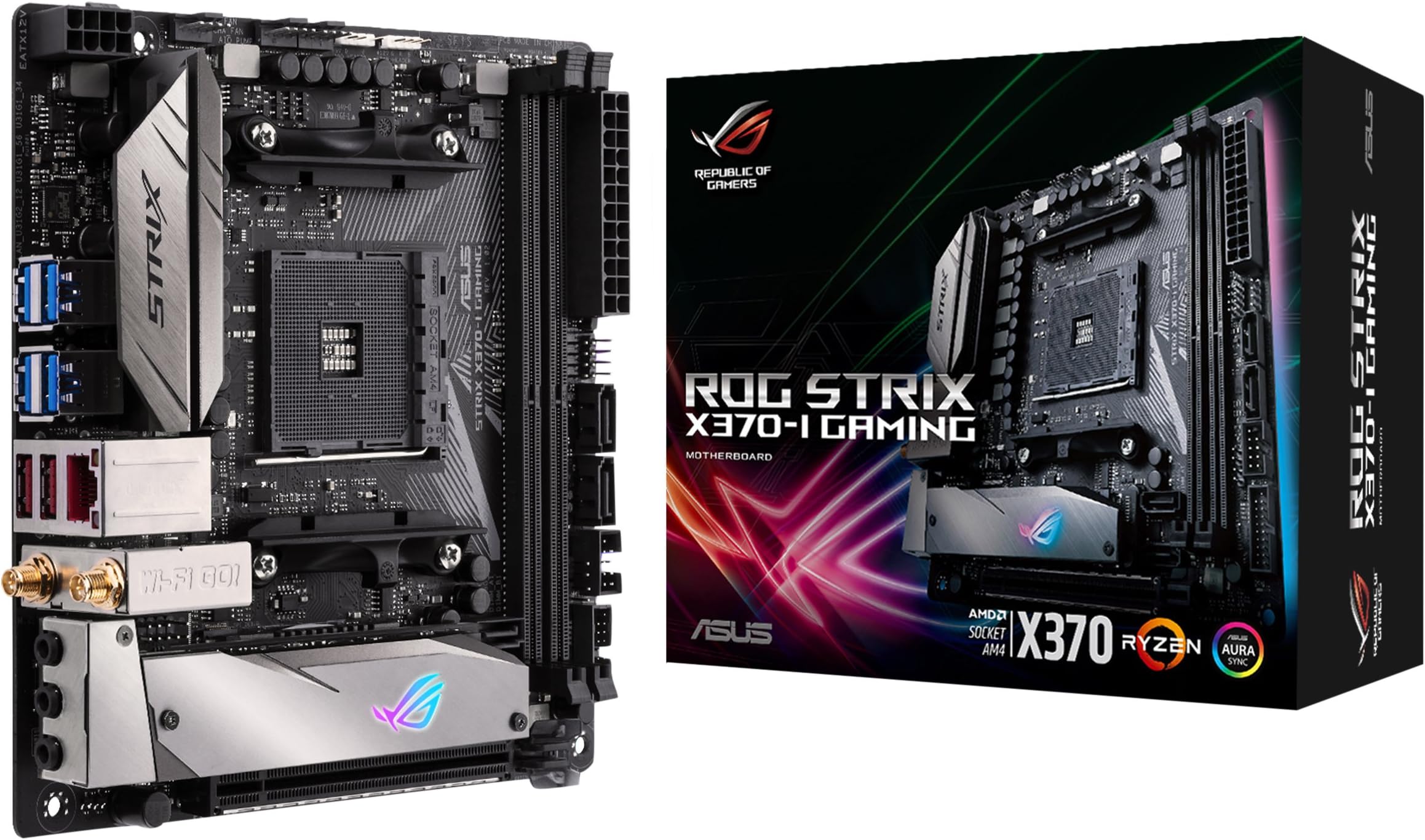 Amazon.com: ASUS ROG STRIX X370-I GAMING AMD Ryzen AM4DDR4 M.2 mini-ITX ...