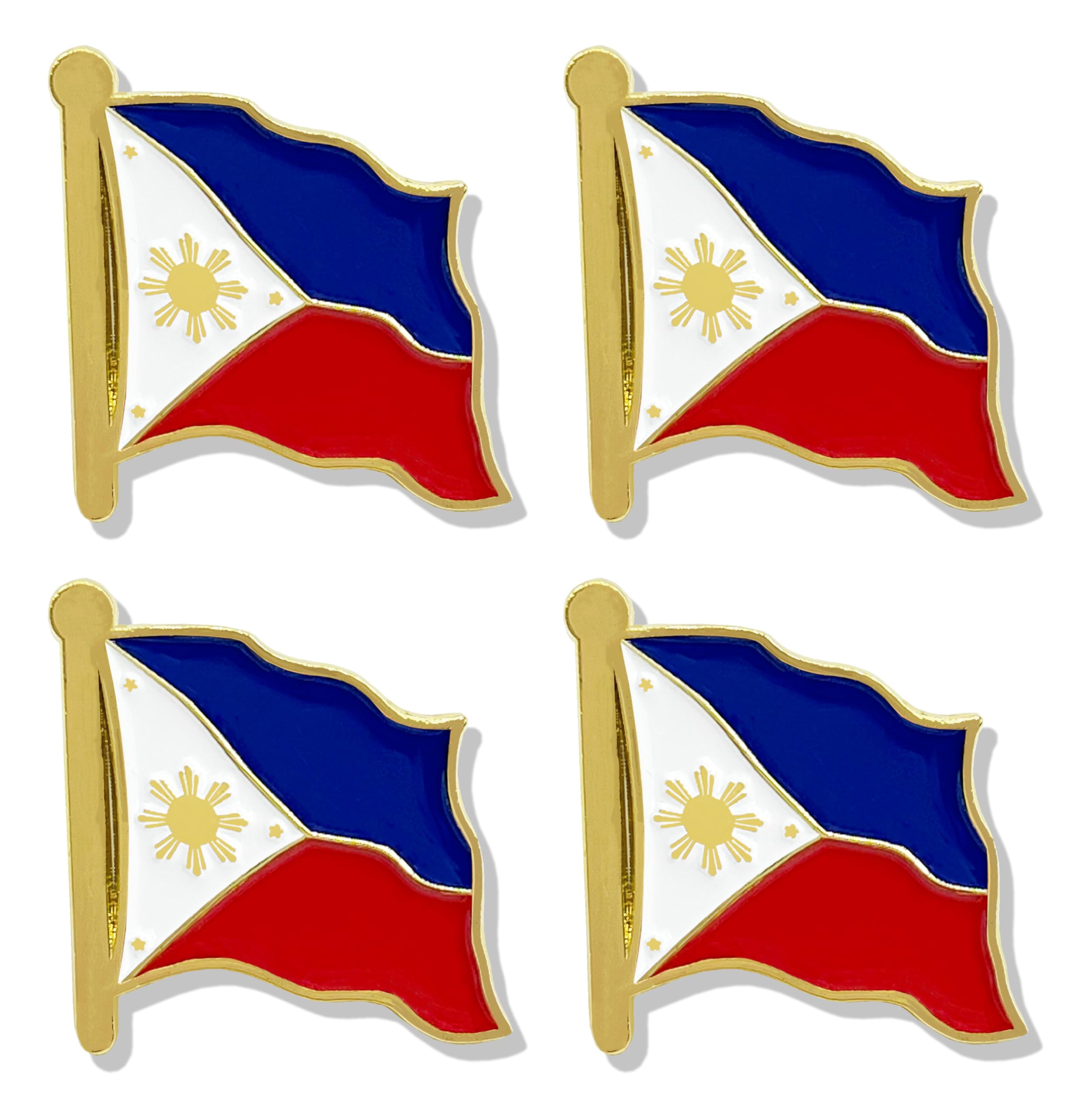 Amazon.com: HSQCEZ 4 Pack The Philippines Flag Lapel Pin - Filipino ...