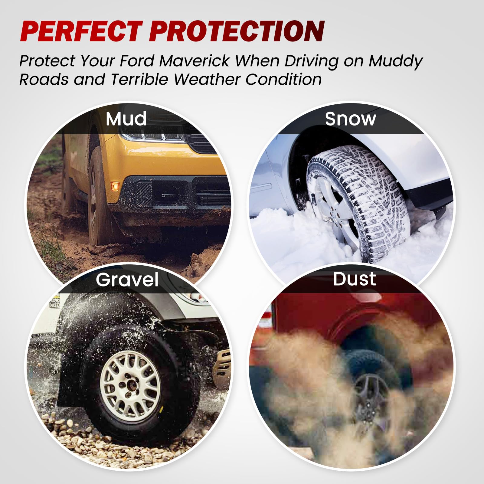 Snapklik.com : Vepagoo Mud Flaps For 2022 2023 Ford Maverick Splash ...